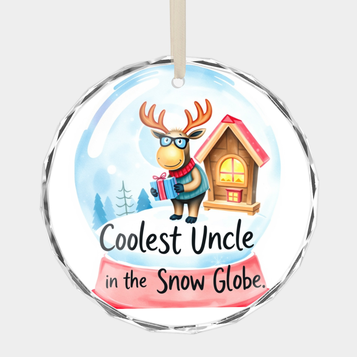 Coolest Uncle Quote, Wish Greeting from Nephew, Relative 3" Crystal ...