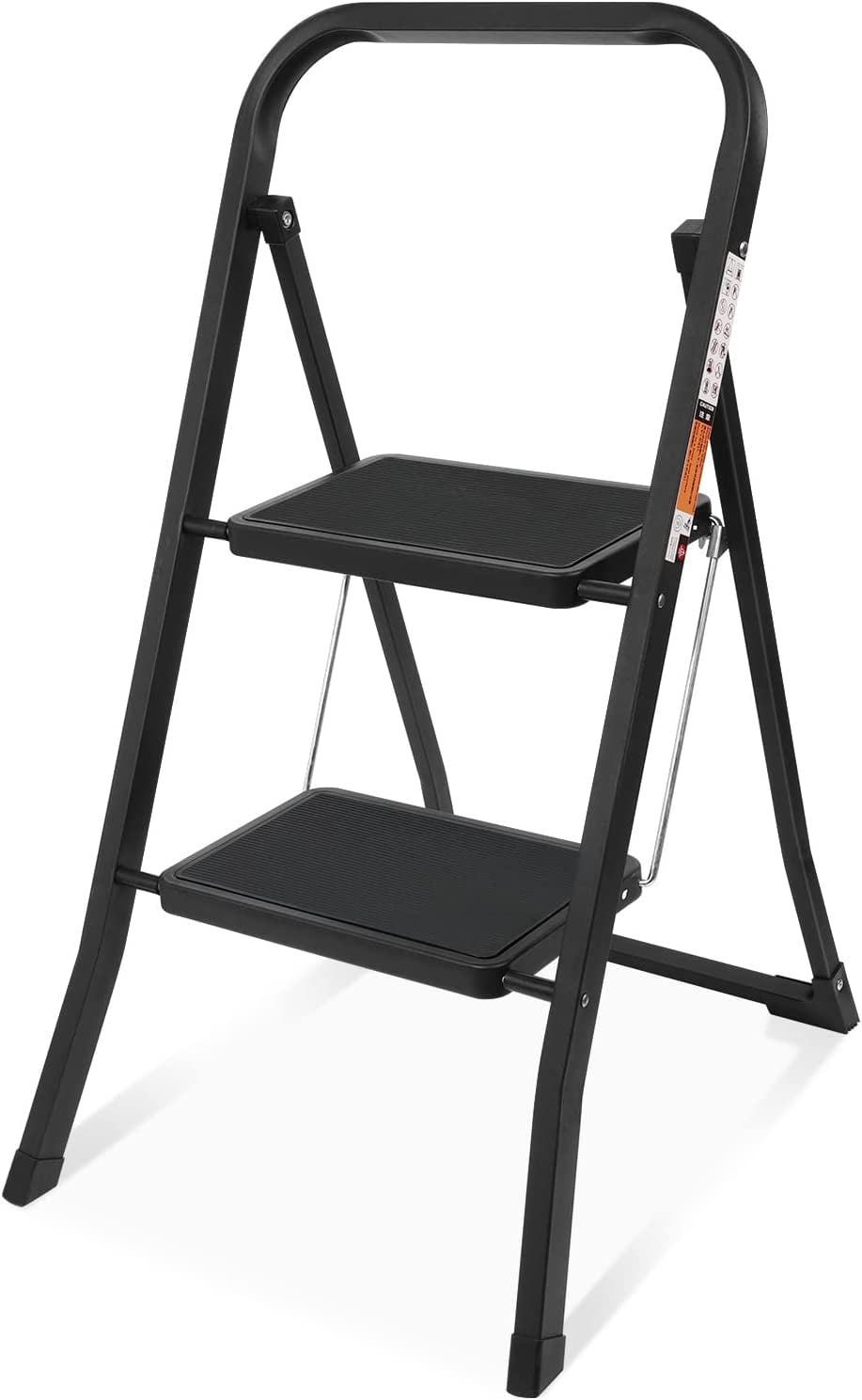 Coolhut 2-Step Ladder, Foldable Stool with Anti-Slip Pedal, 330lbs ...