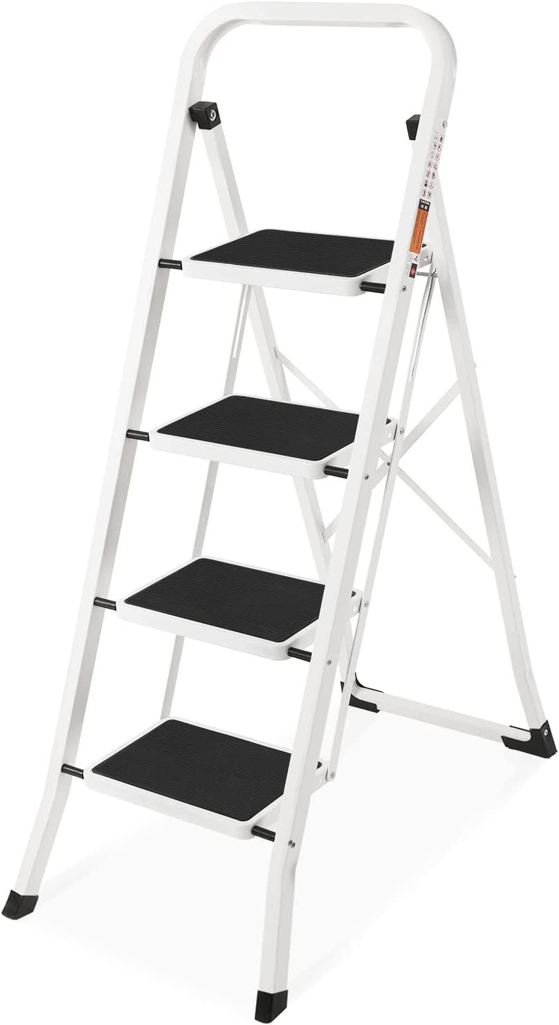 SUGIFT 2 Step Ladder Folding Step Stool with Anti-Slip Pedal Steel ...