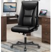 Staples Rutherford Luxura Black Manager Chair, Mid-Back Modern ...