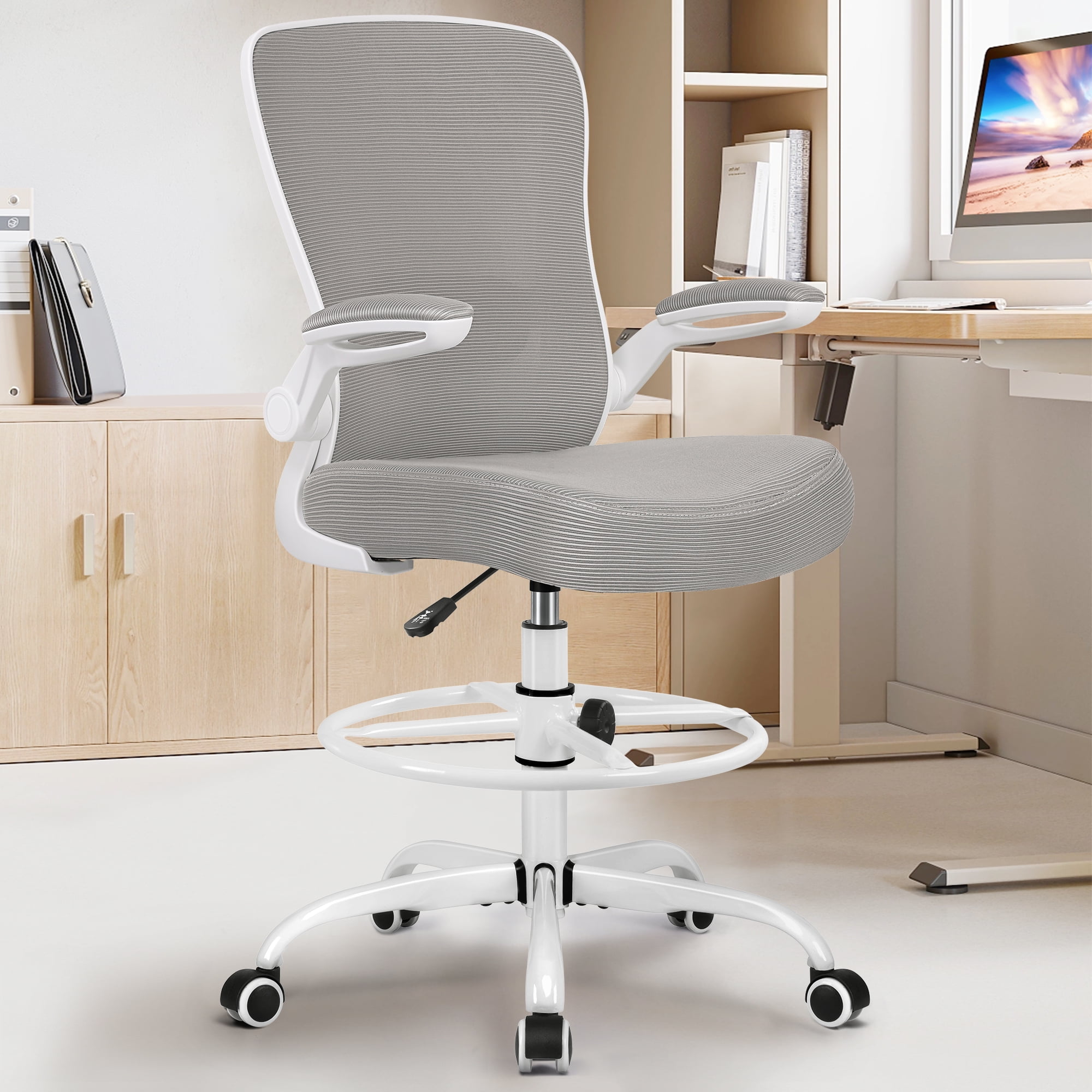 Coolhut Ergonomic Drafting Chairs, Adjustable Swivel High Back Office ...