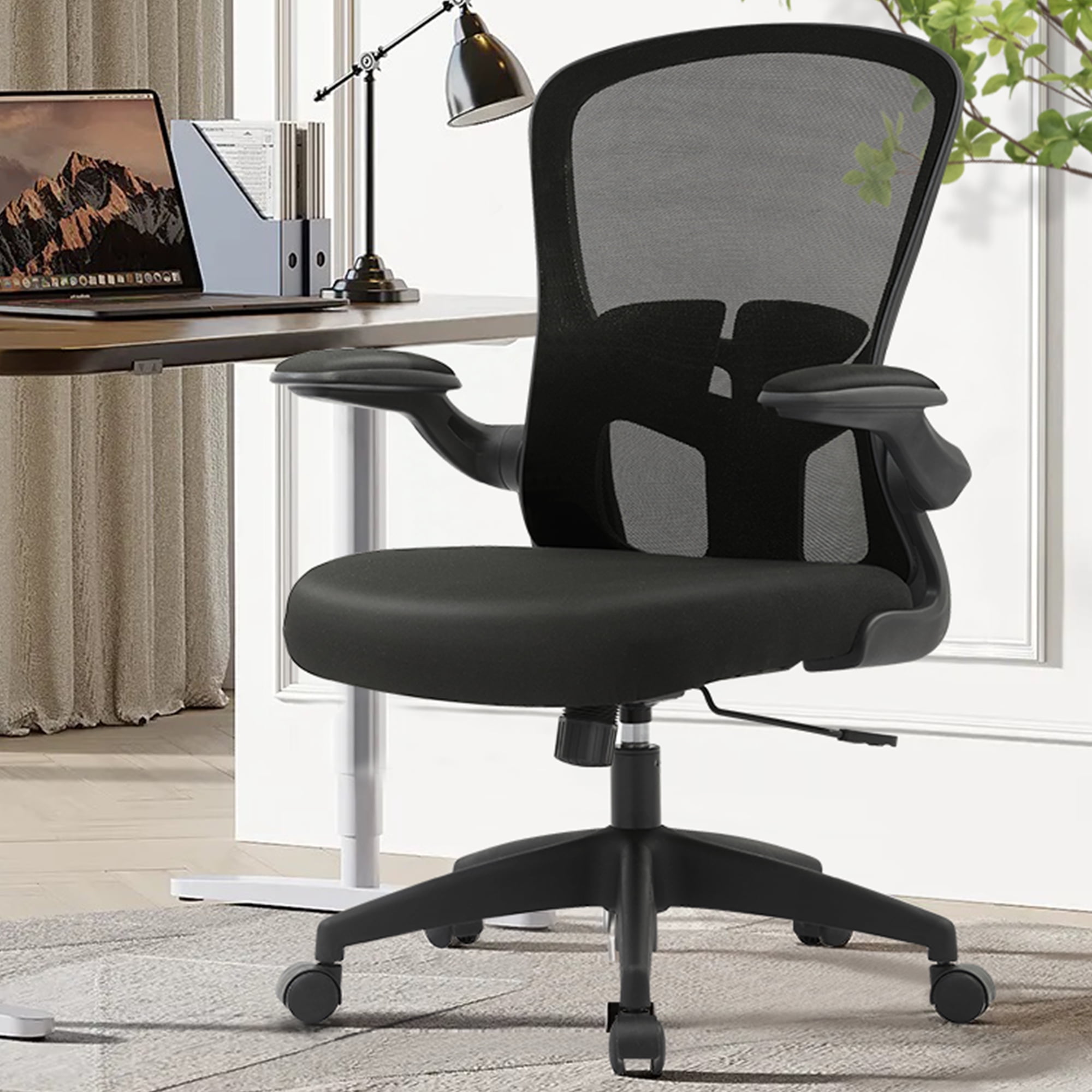 Mainstays Ergonomic Mesh Back Task Office Chair with Flip-up Arms ...