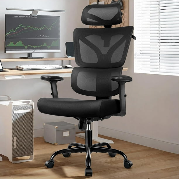 Coolhut Ergonomic Office Chair, Mesh Computer Desk Chair with ...
