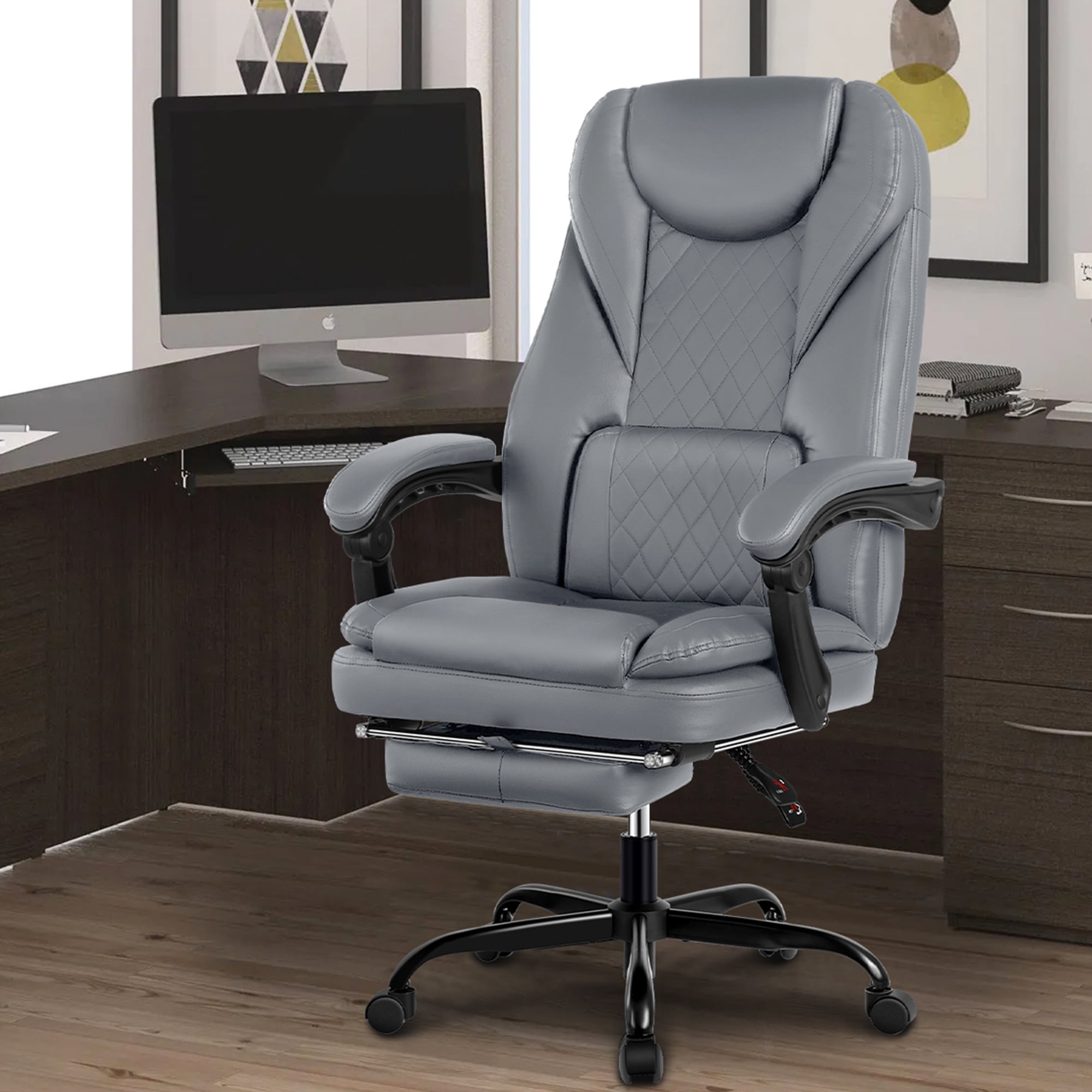 Coolhut Executive Office Chair, Big and Tall Office Chair with Foot ...