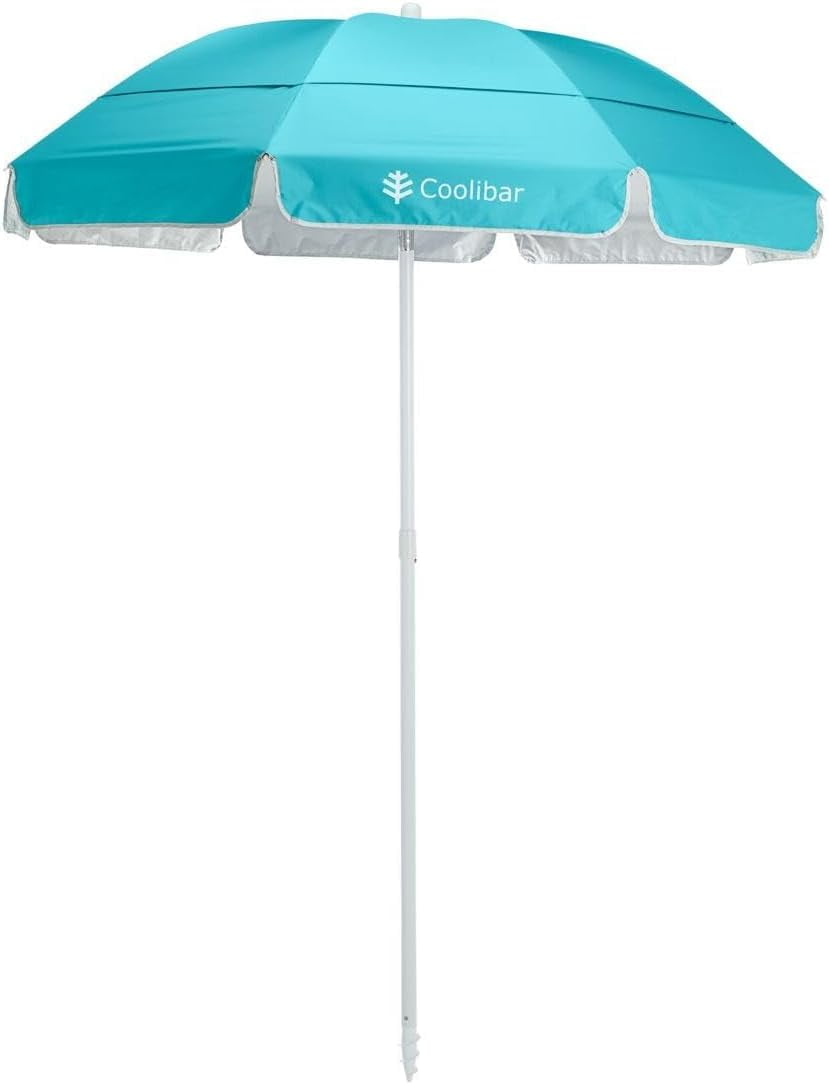 Coolibar UPF 50+ 6 Foot Intego Beach Umbrella - Sun Protective (One ...