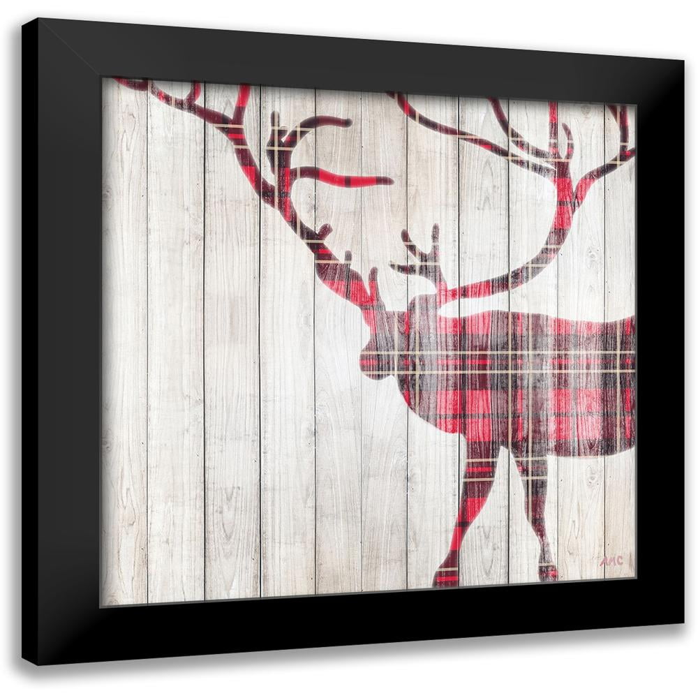 Coolick, Ann Marie 20x20 Black Modern Framed Museum Art Print Titled - Red Rhizome Deer ...