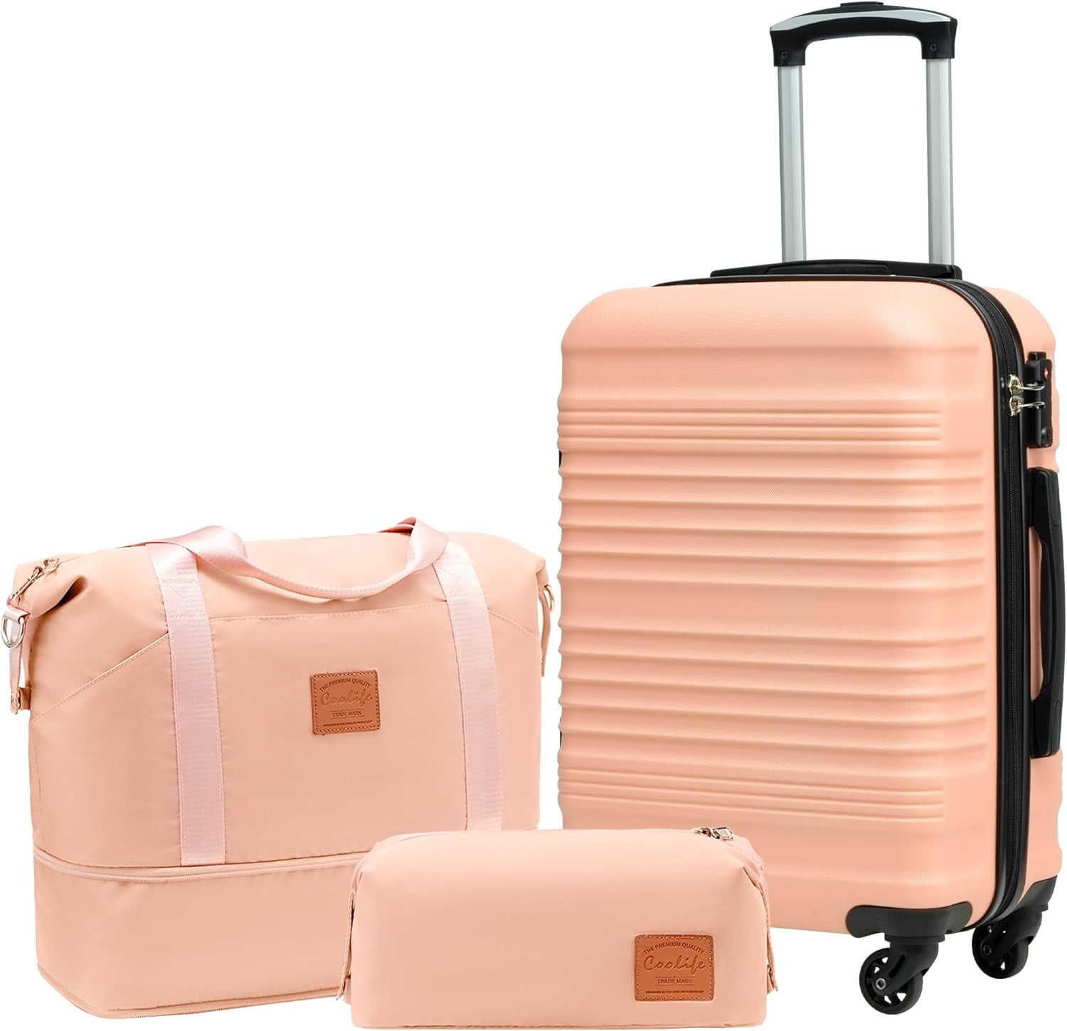 Coolife Luggage Set 3 Piece Luggage Set Carry On Suitcase Hardside ...