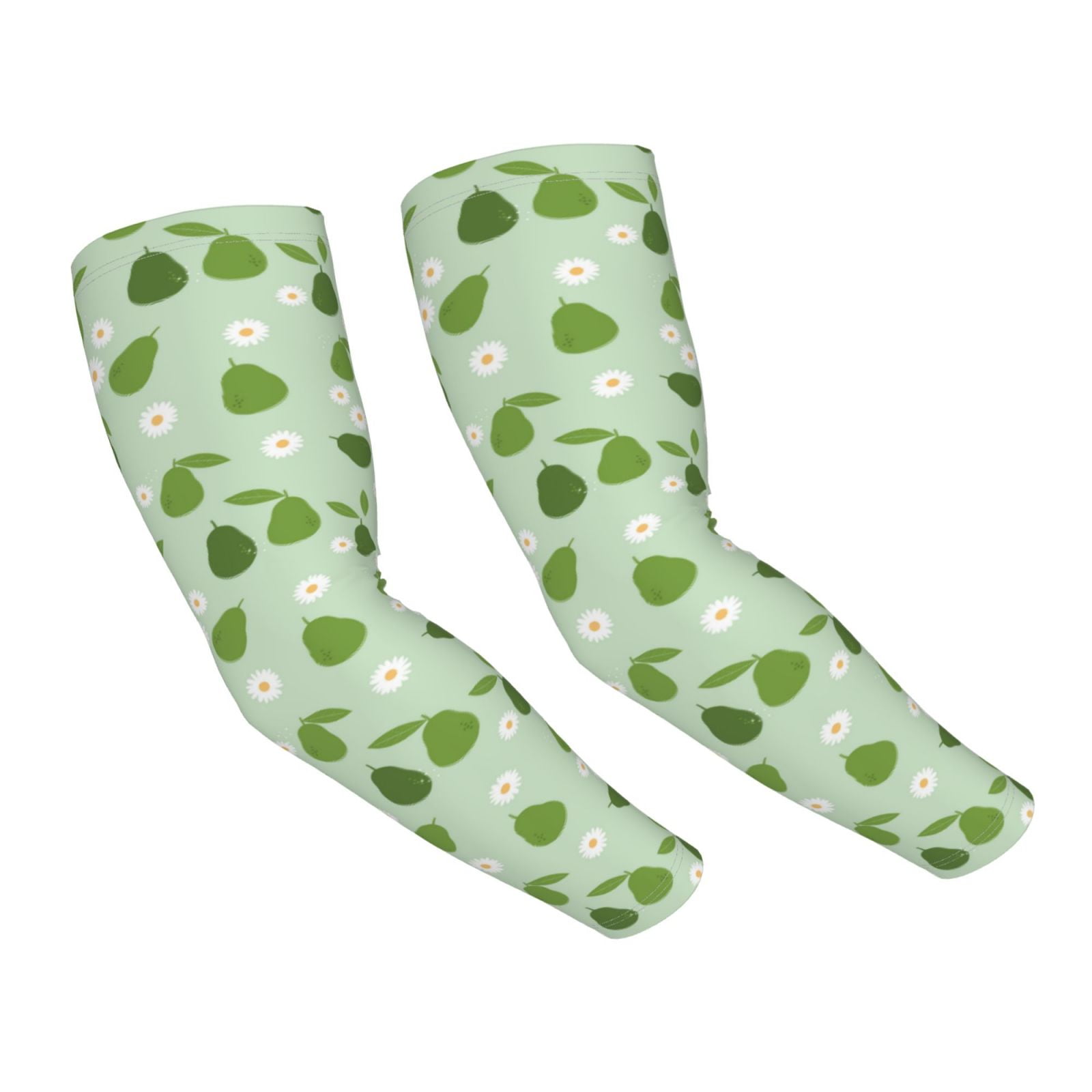 Cooling Arm Sleeves For Men And Women, Cute Avocado Daisy Green Sleeves ...