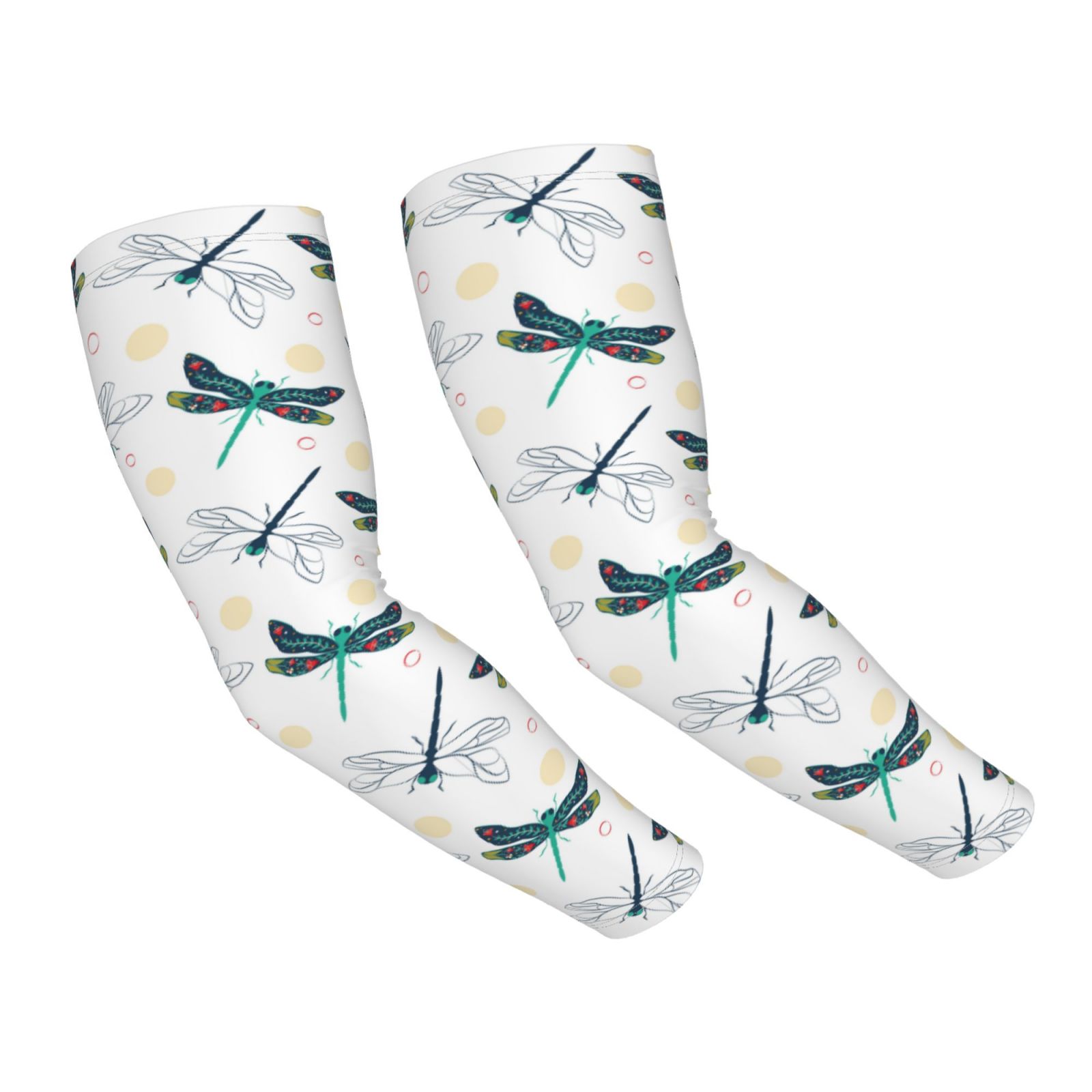 Cooling Arm Sleeves For Men And Women, Dots Dragonfly Sleeves To Cover ...