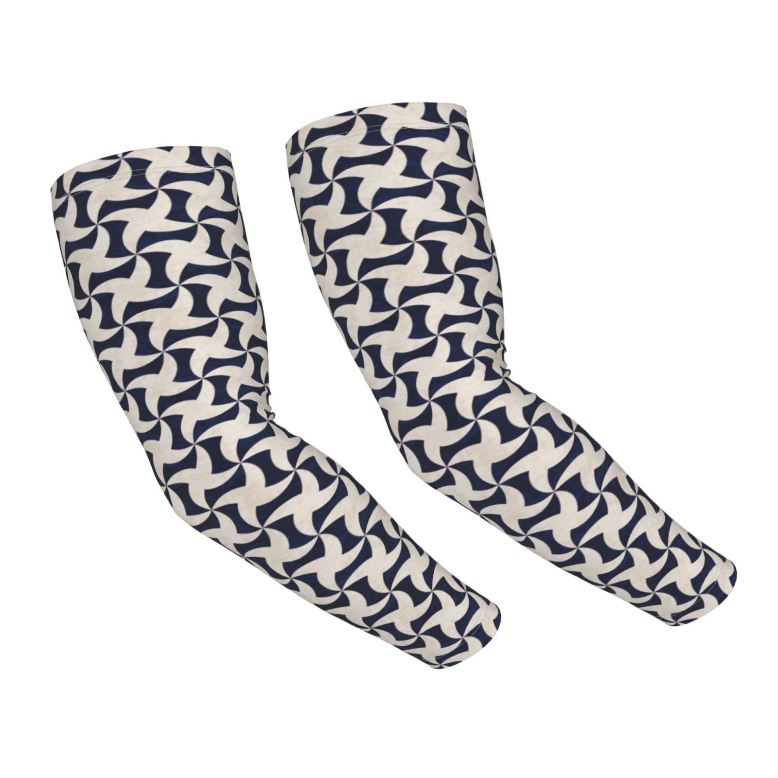 Cooling Arm Sleeves For Men And Women, Navy Abstract Geometric Sleeves ...