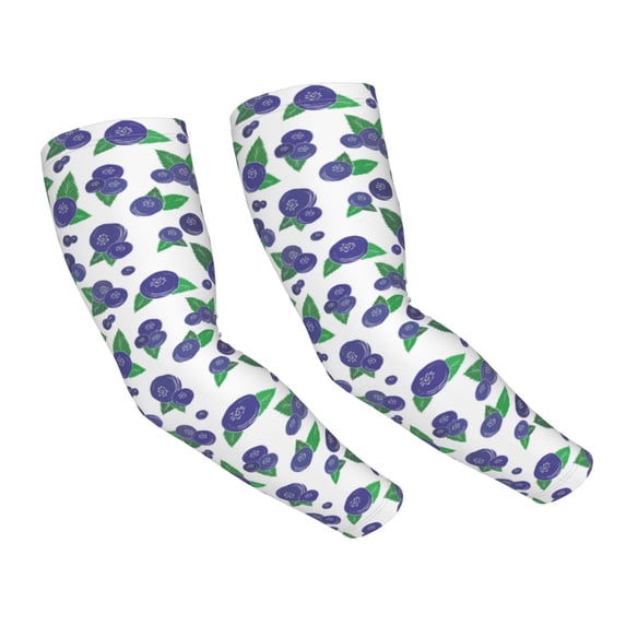Cooling Arm Sleeves For Men/Women/Youth, Blueberry Print Green Sun ...