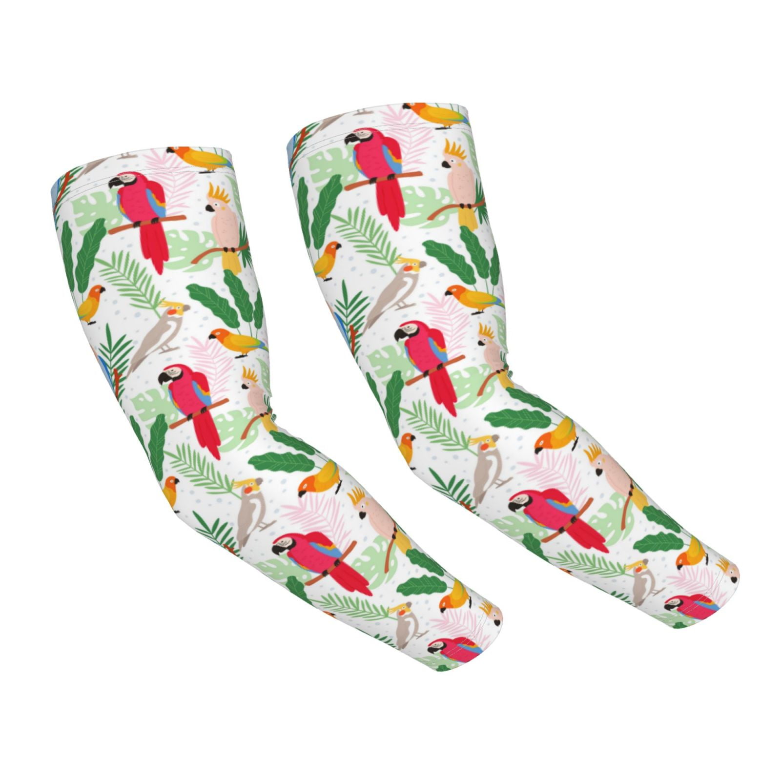 Cooling Arm Sleeves For Men/Women/Youth, Cartoon Colorful Cute Parrot ...