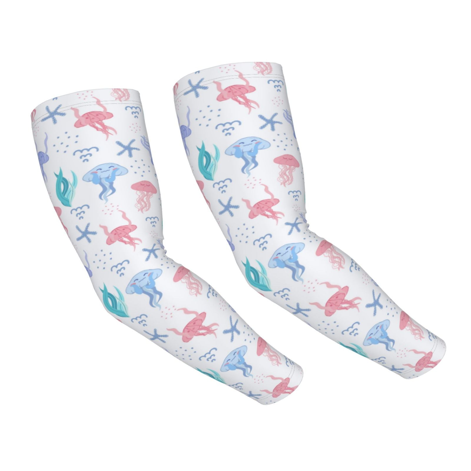 Cooling Arm Sleeves For Men/Women/Youth, Cartoon Jellyfish Seaweed Sun ...