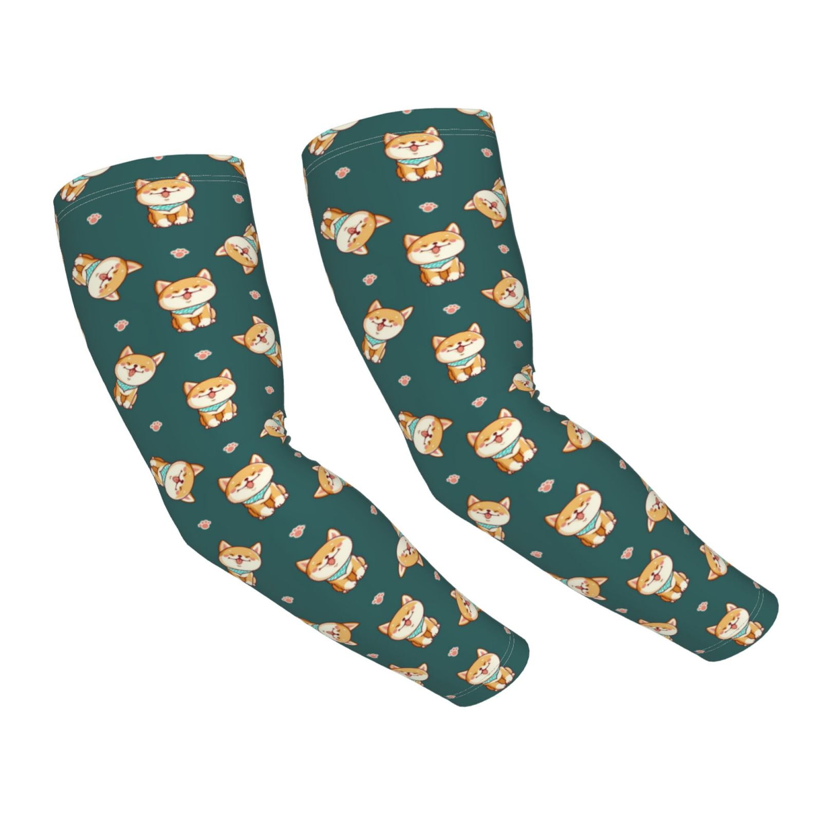 Cooling Arm Sleeves For Men/Women/Youth, Cute Shiba Sun Protection ...