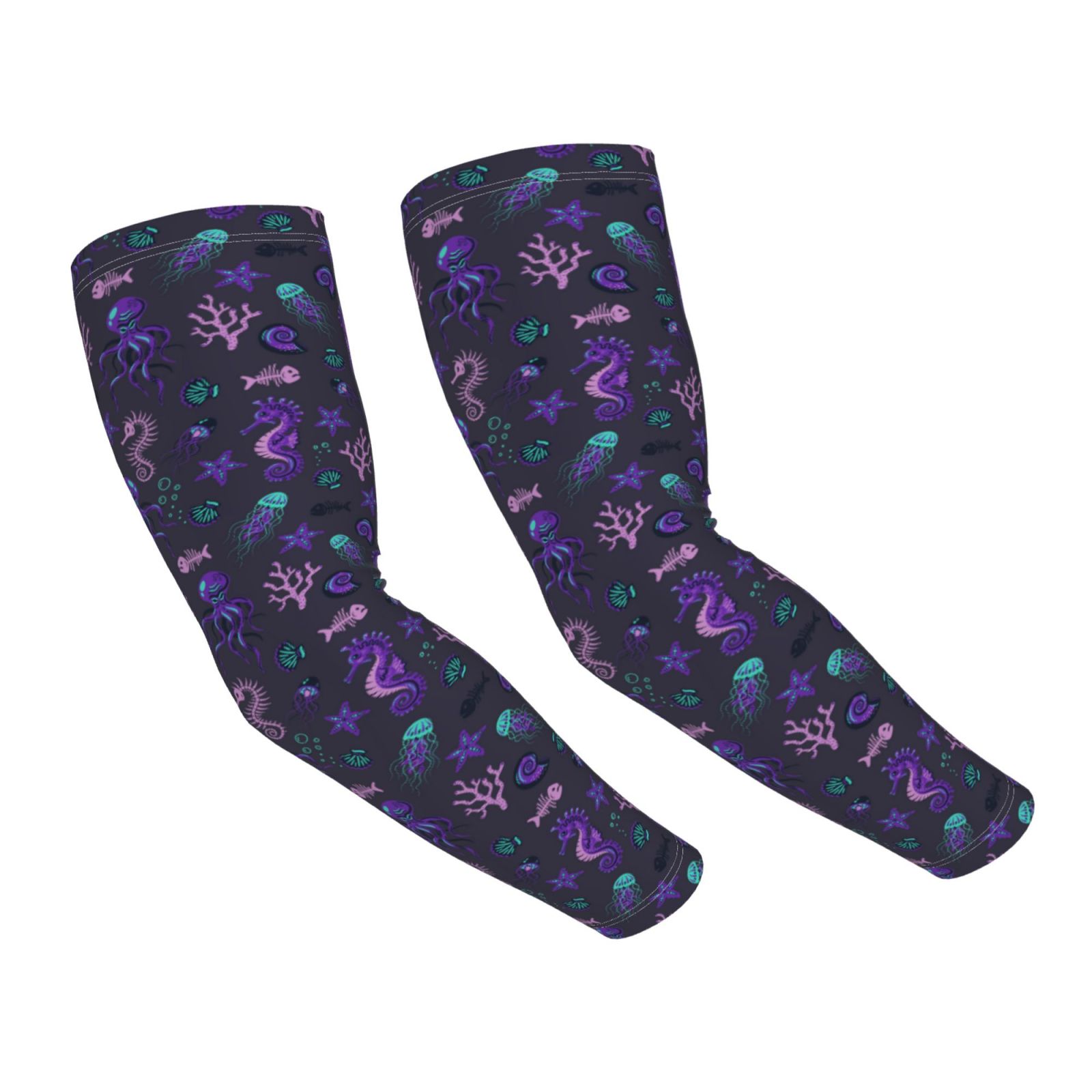Cooling Arm Sleeves For Men/Women/Youth, Octopus Seahorse Jellyfish ...