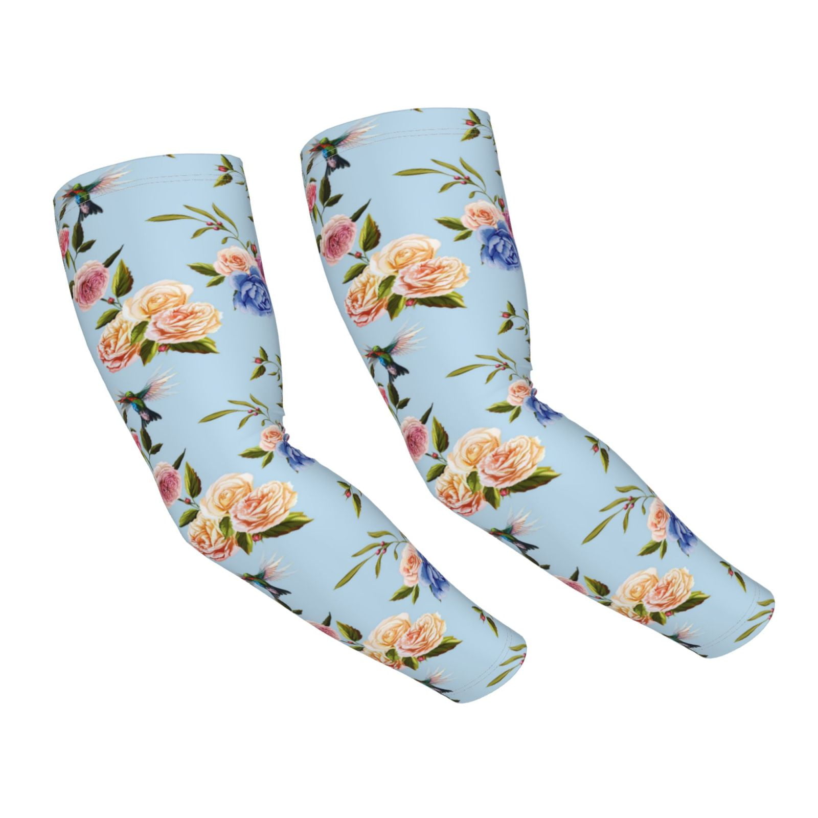 Cooling Arm Sleeves For Men/Women/Youth, Rose Hummingbird Sun ...