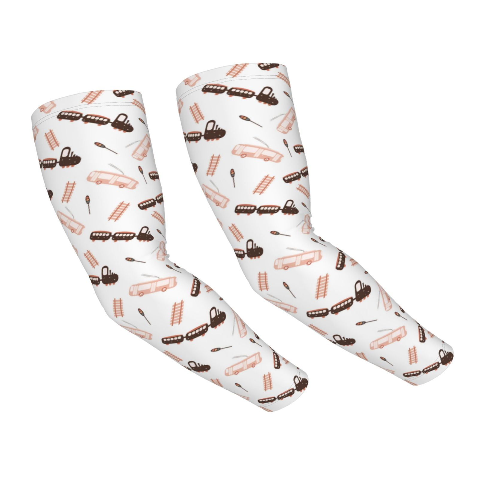 Cooling Arm Sleeves For Men/Women/Youth, Traffic Train Pattern Sun ...
