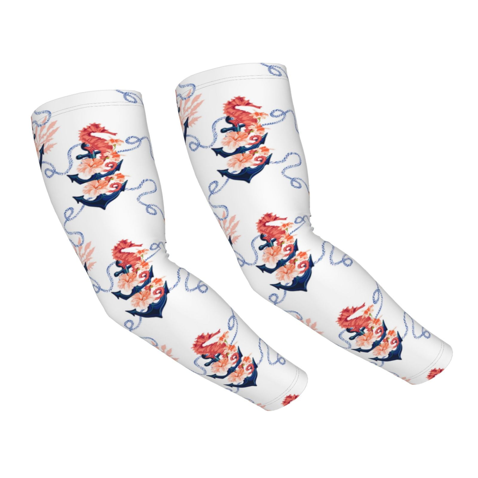 Cooling Arm Sleeves for Men/Women/Youth - anchor hibiscus ropes sea ...