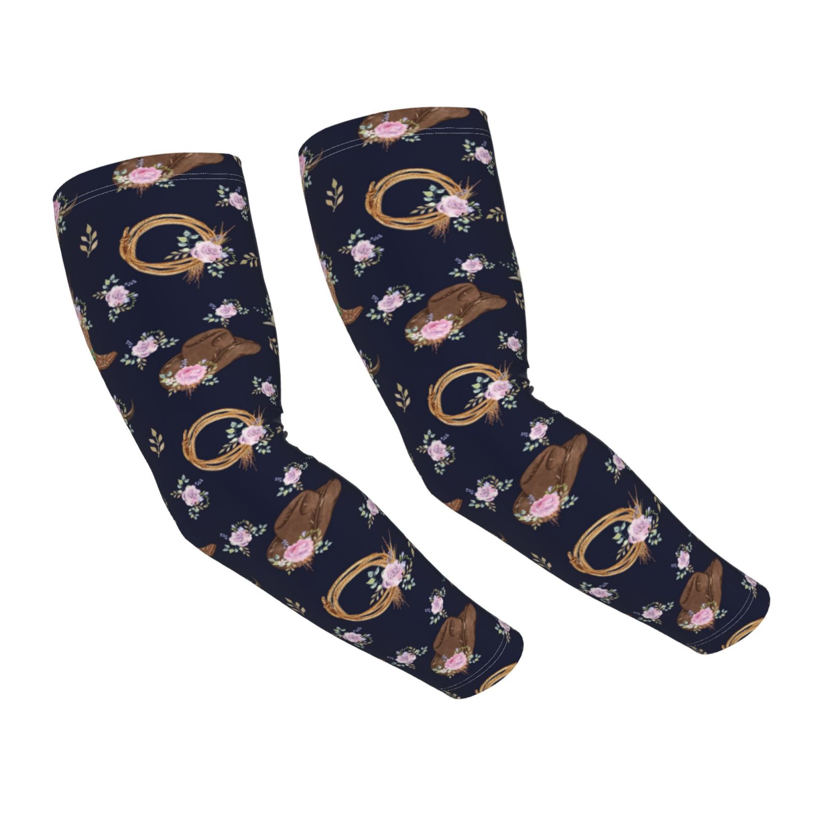 Cooling Arm Sleeves for Men/Women/Youth - cow skulls cowgirl flowers ...
