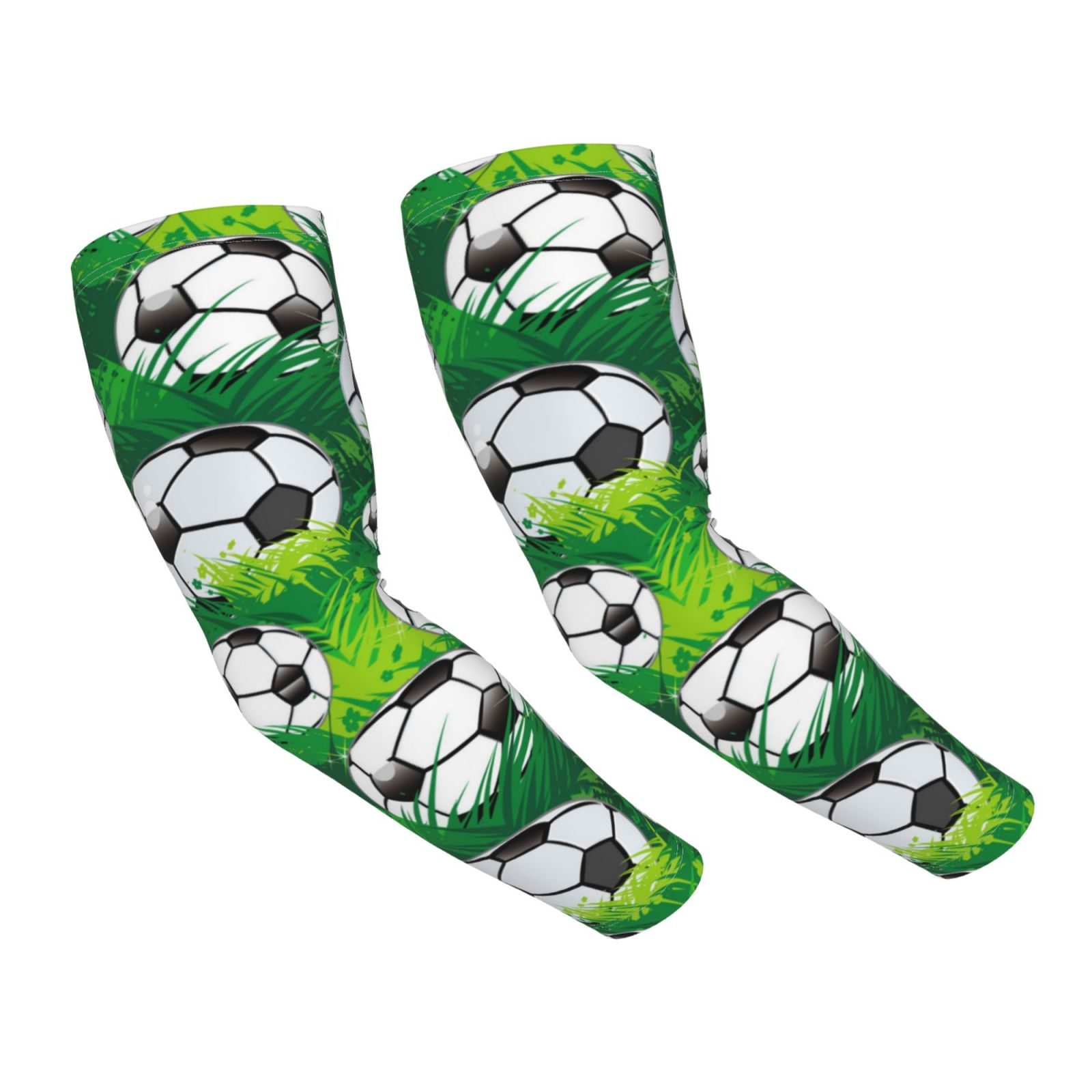 Cooling Arm Sleeves for Men/Women/Youth - soccer Football ball green ...