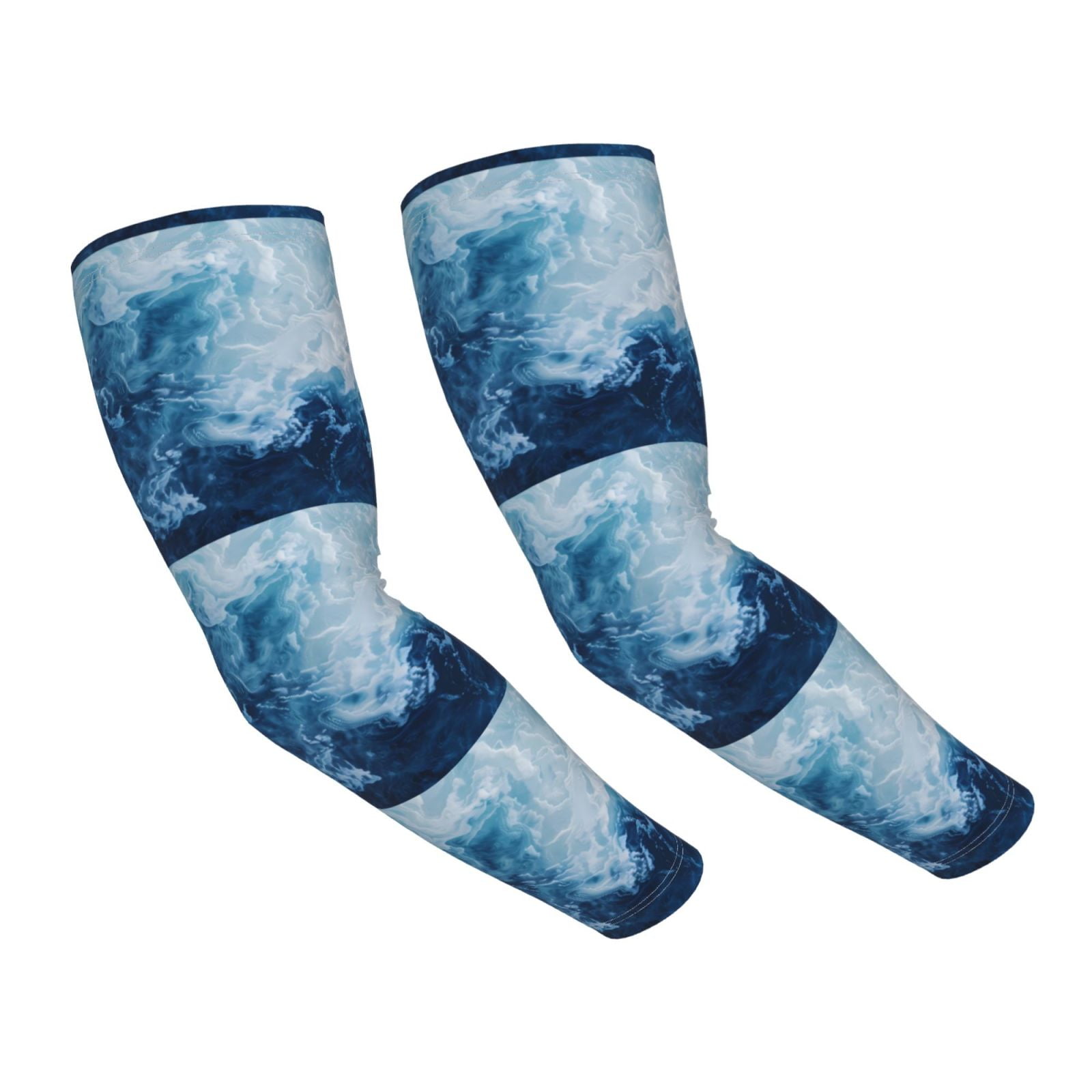 Cooling Arm Sleeves for Men and Women Abstract Ocean Waves Sleeves to ...