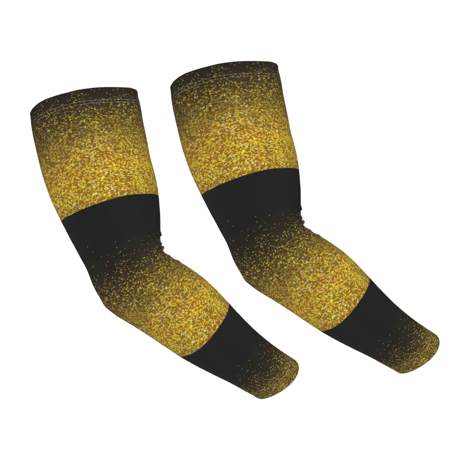 Cooling Arm Sleeves for Men and Women Gold Glitter Gradient Sleeves to ...