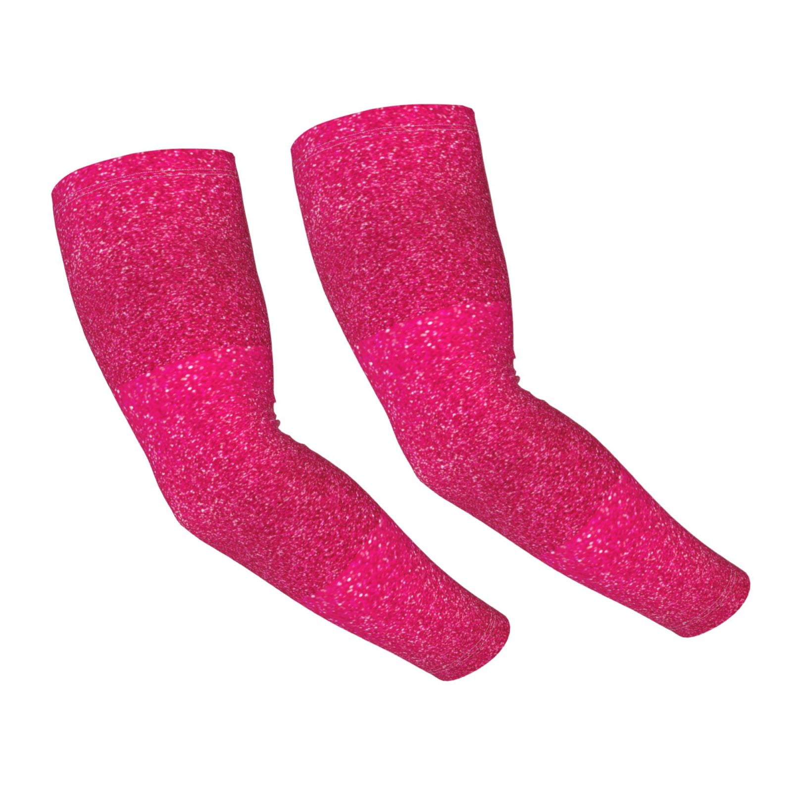 Cooling Arm Sleeves for Men and Women Rose Red Glitter Sleeves to Cover ...