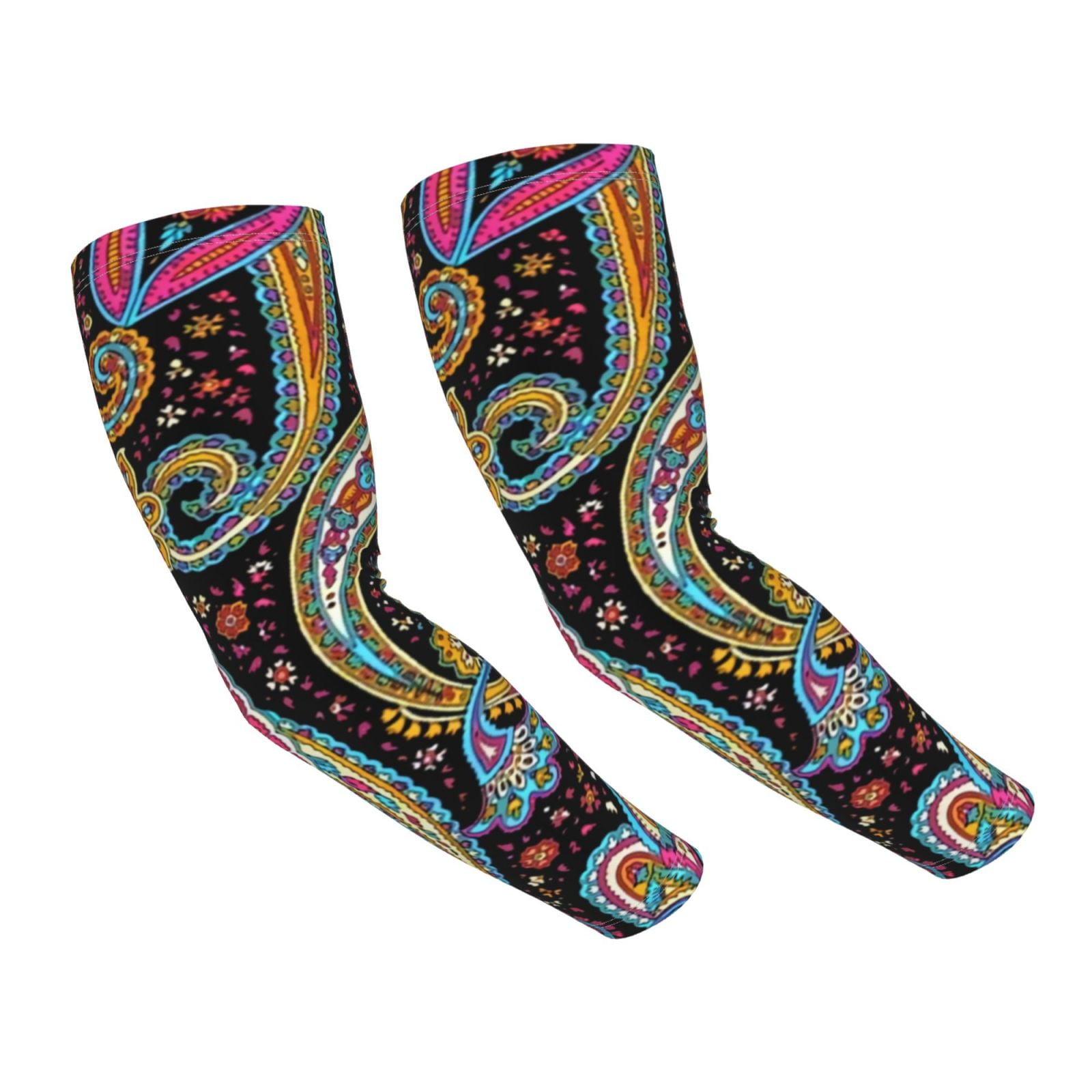 Cooling Arm Sleeves for Men and Women Watercolor Romantic Paisley ...