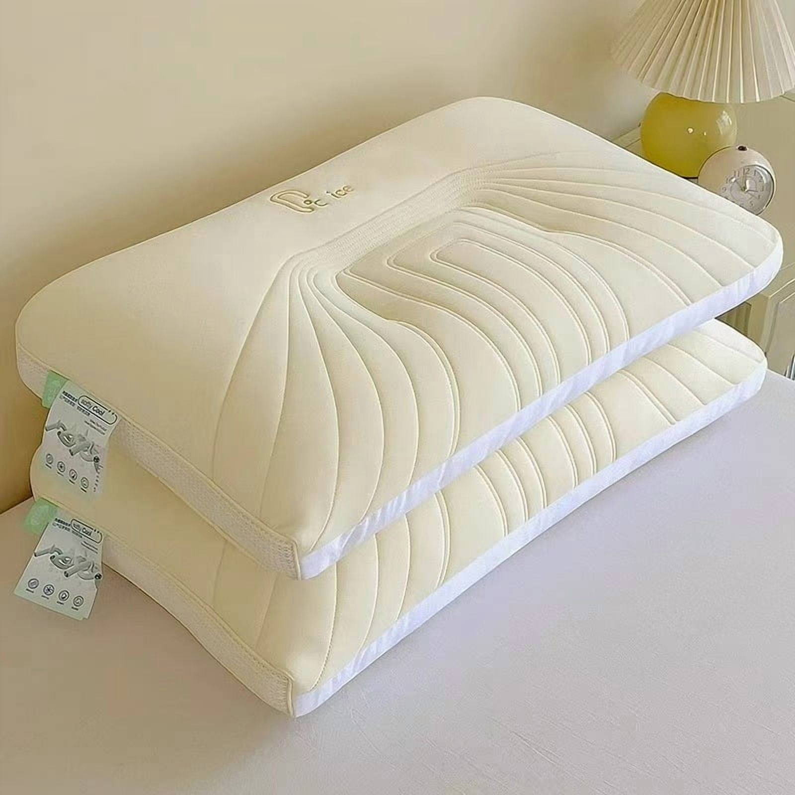 Cooling Bamboo Viscose Pillows King Set of 2 Adjustable Hypoallergenic ...
