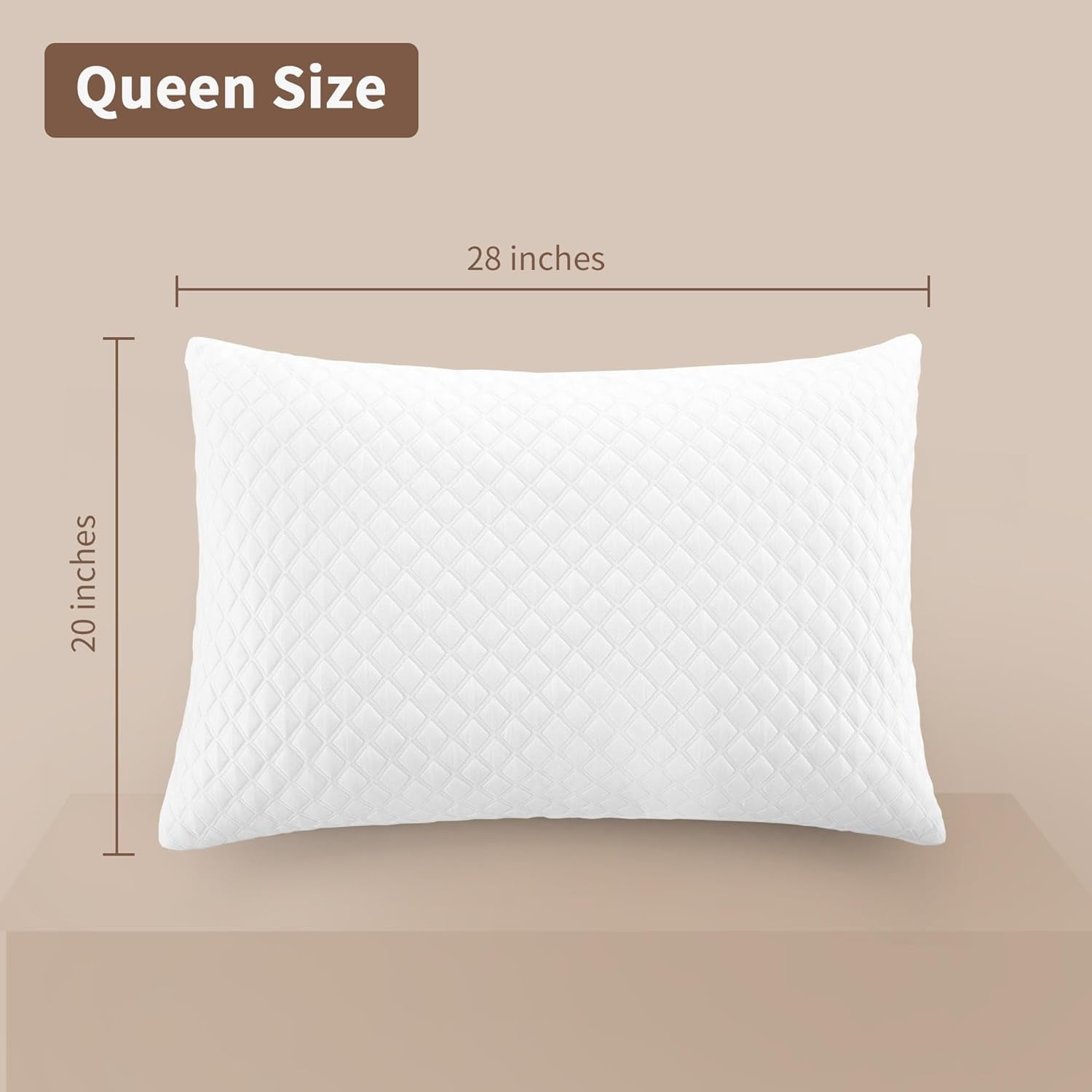 Cooling Bed Pillows for Sleeping 2 Pack, Standard/Queen Size Set of 2 ...