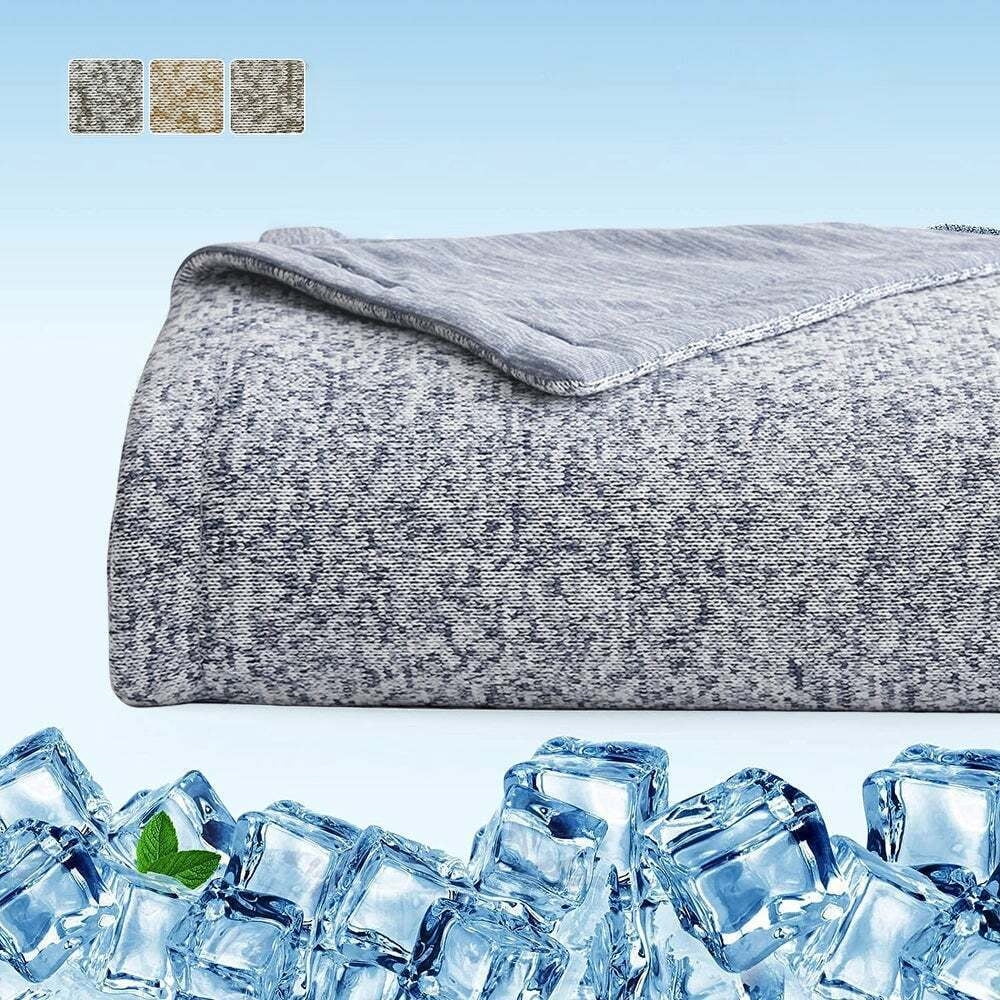 Cooling Blanket 50 x 60 inch Throw Sized Cool Blanket, Cold Blanket ...