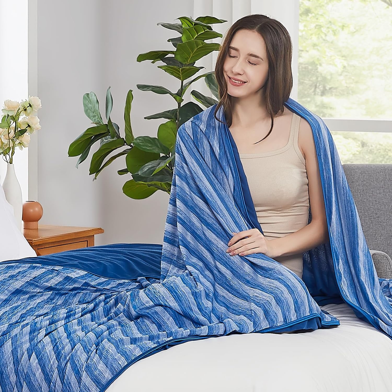 Cooling Blanket King, 90"x108" Cooling Throw Bed Blankets for Hot ...