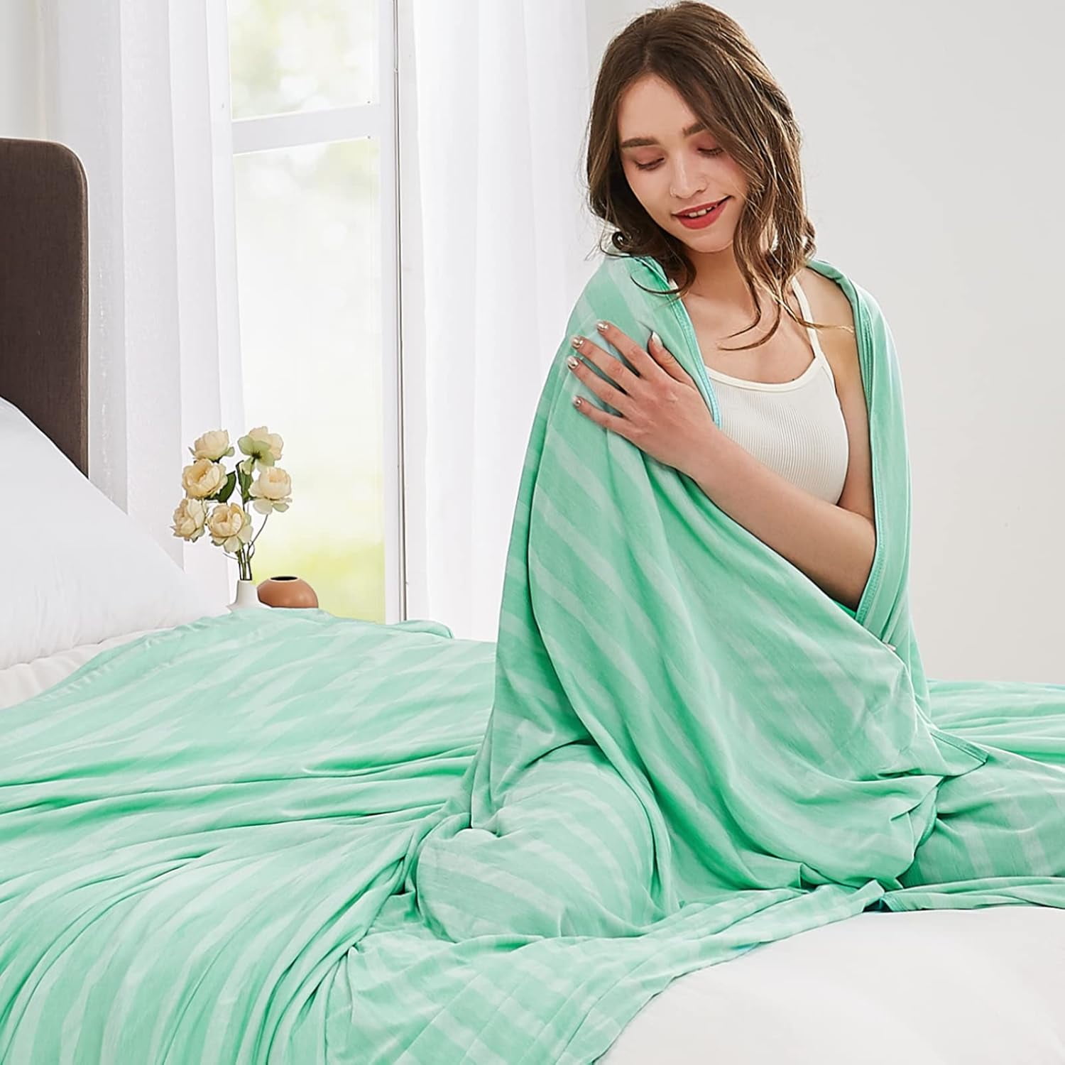 Cooling Blanket Queen Size, Arc-Chill Q-Max >0.5 Cool Fiber, Summer Cooling Blanket for Hot ...