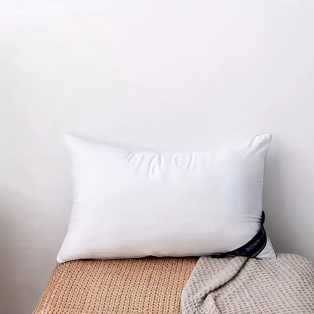 Cooling Blue Bed Pillow for Side Sleepers Queen Size Gusseted Pillow ...