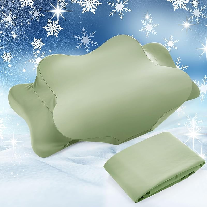 Cooling Cervical Neck Pillowcase Cover (Only Pillow Case) Ergonomic ...