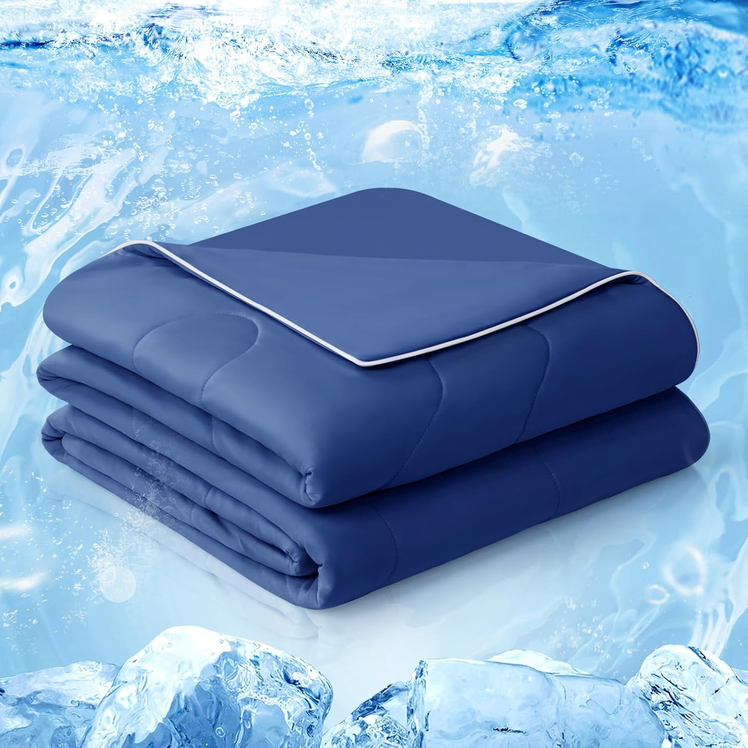 Cooling Comforter Queen, Cold Touch Fabric Absorbs Body Heat, Double ...