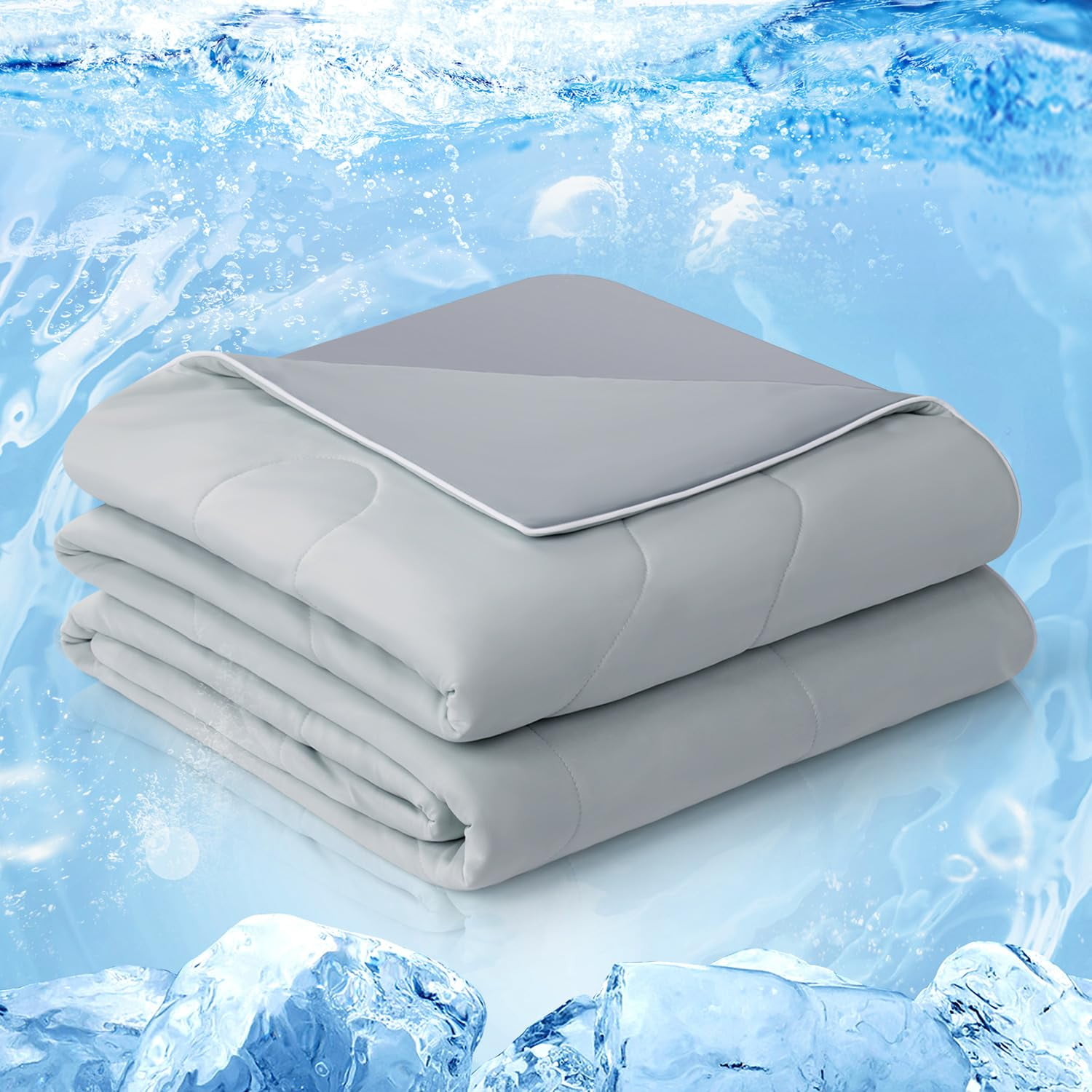 Cooling Comforter Queen Size, Cold Touch Fabric for Night Sweats ...