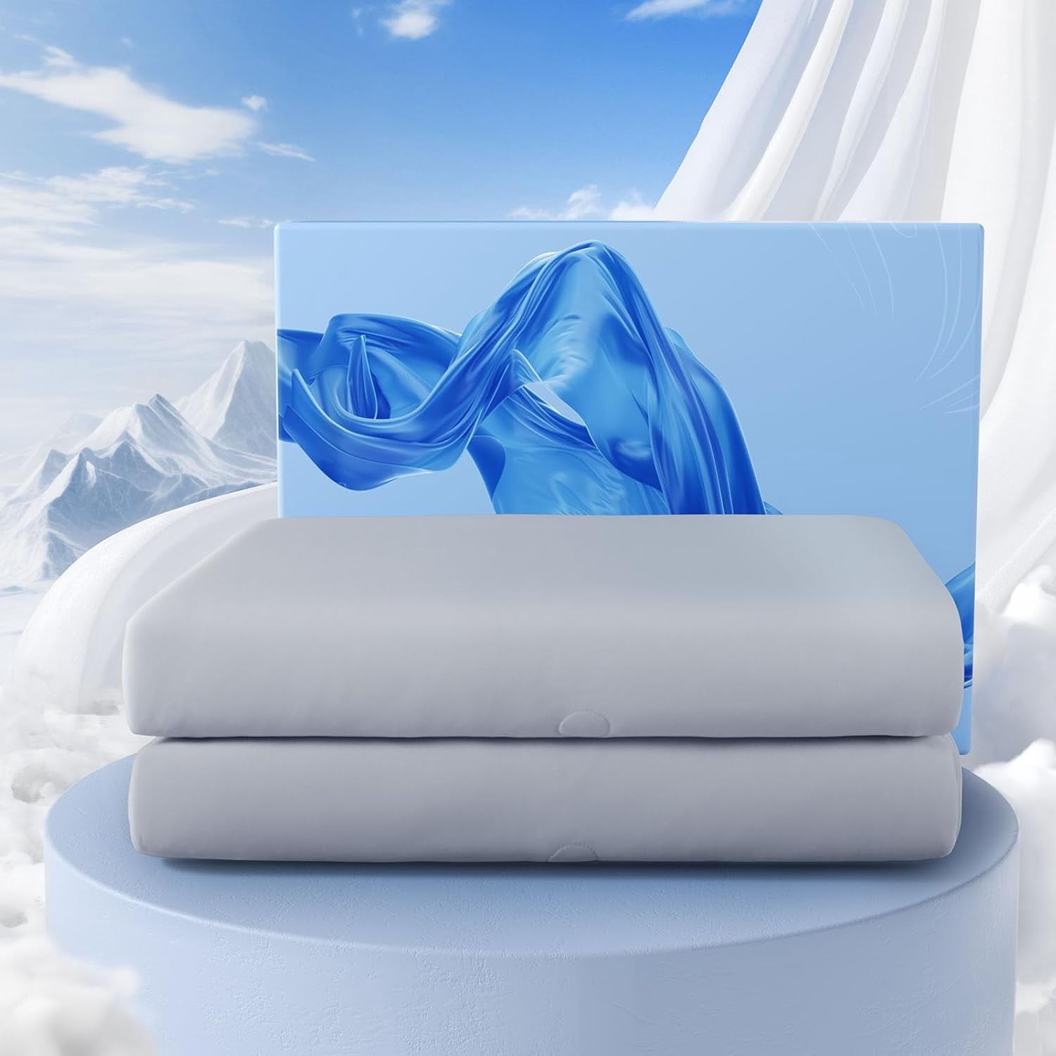 Cooling Comforter Queen Size Cool-Touch Design on Both Sides Soft ...