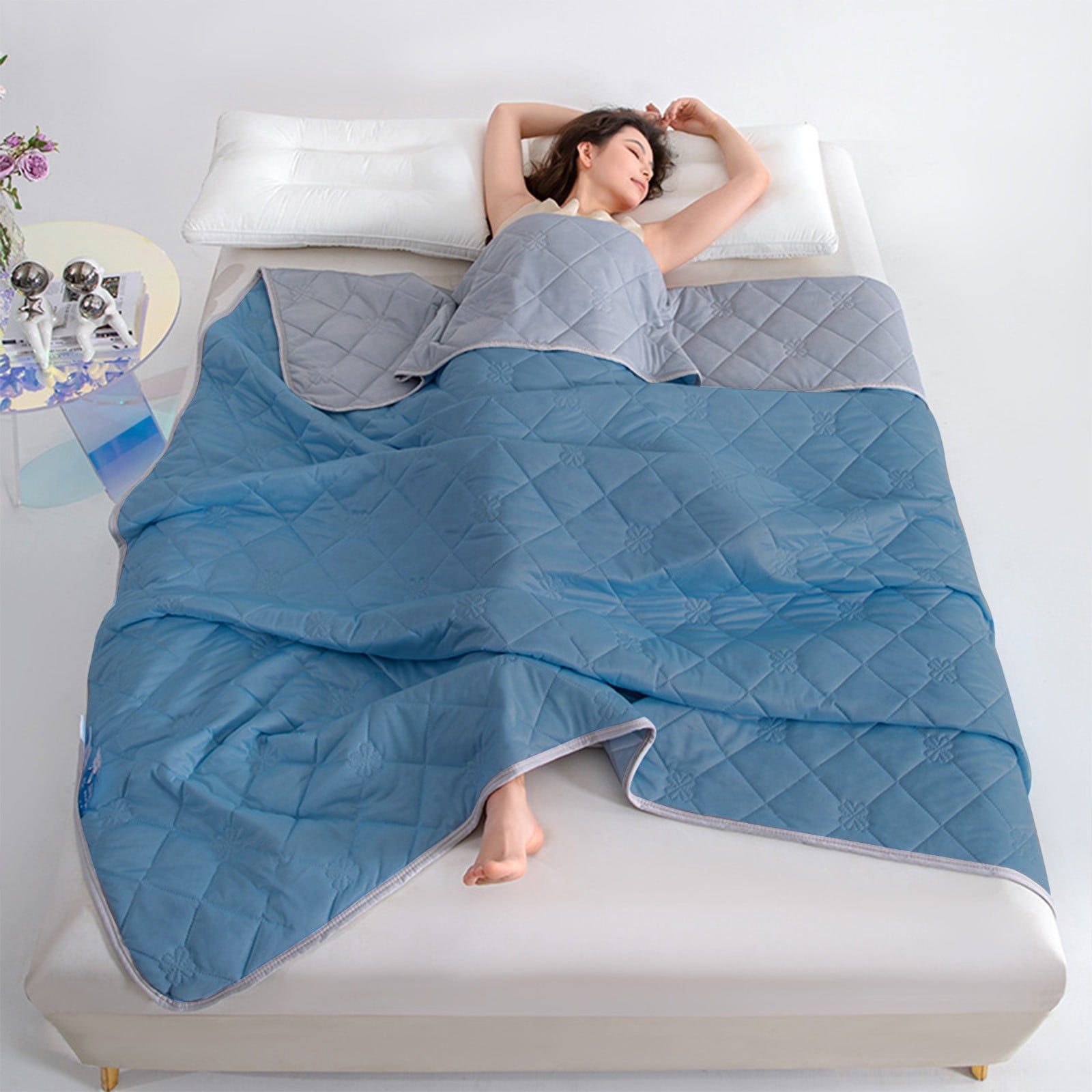 Cooling Comforters Ice Silk Lightweight Throw Blanket for Summer Bed ...