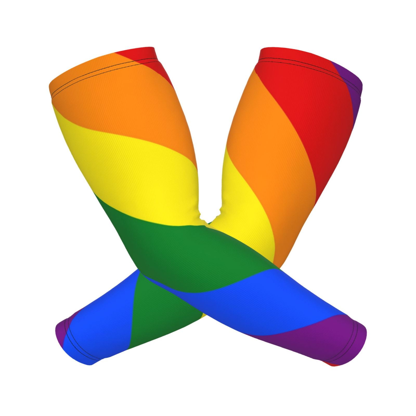 Cooling Compression Arm Sleeves Gay Pride Flag Rainbow Sun Protection ...