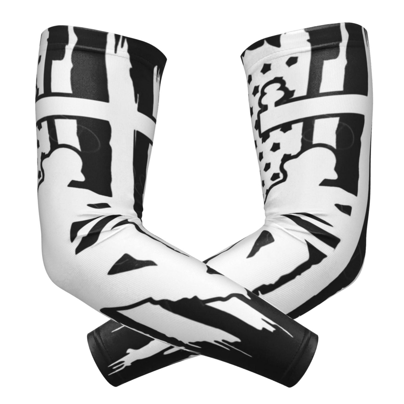 Cooling Compression Arm Sleeves Lineman Flag Sun Protection Sport Arm ...
