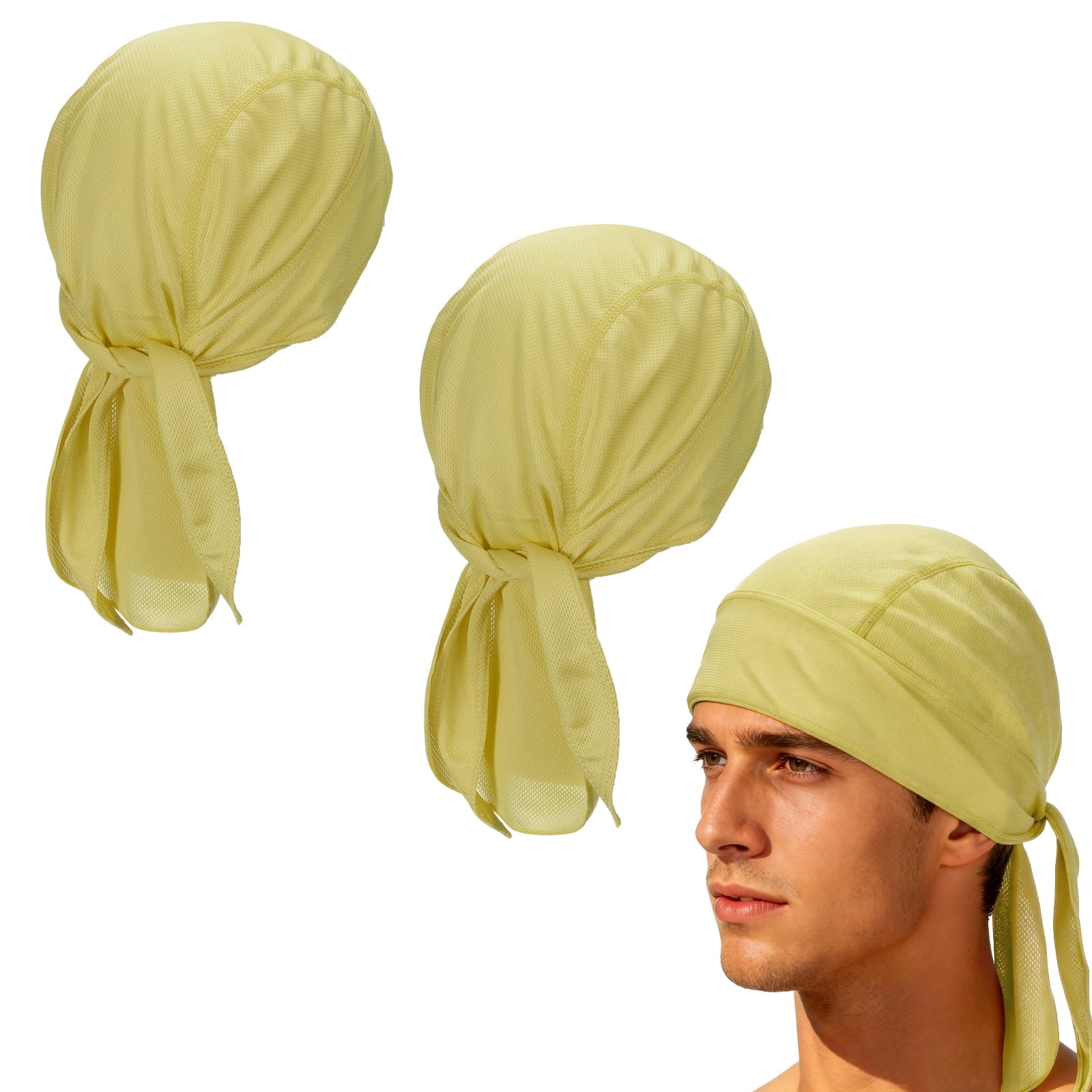 Cooling Do Rags Sweat Wicking, Solid Skull Caps Rag Breathable ...