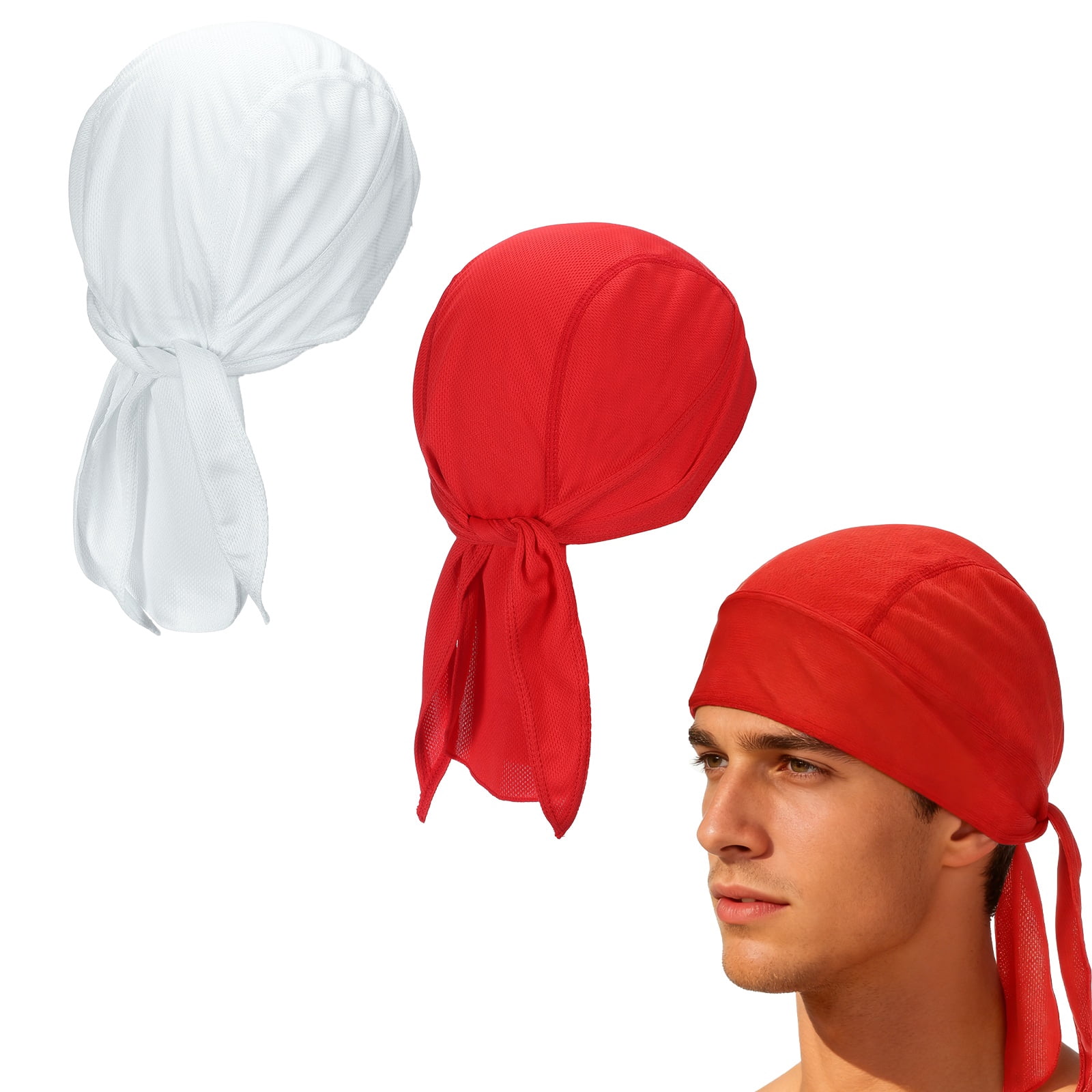Cooling Do Rags Sweat Wicking, Solid Skull Caps Rag Breathable ...