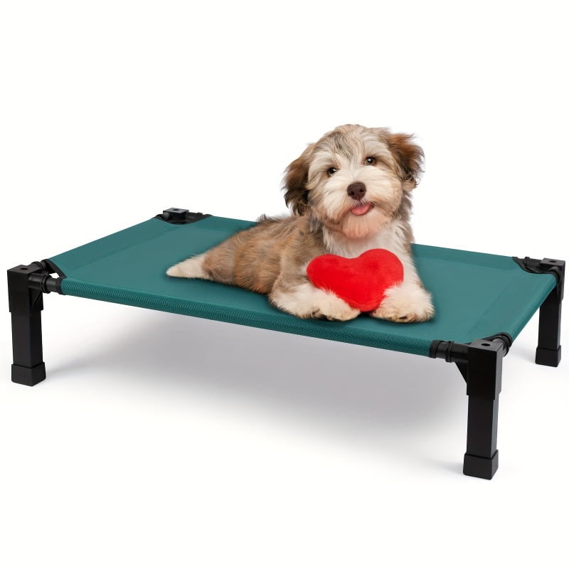 Cooling Elevated Dog Bed | Portable Raised Dog Cot with Washable ...