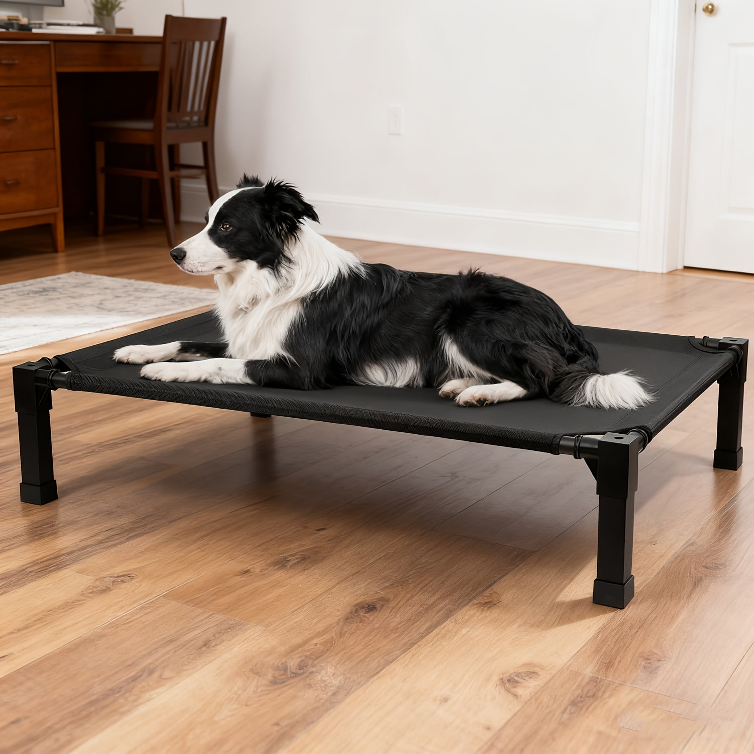 Cooling Elevated Dog Bed, Raised Dog Cot with Washable Breathable Mesh ...