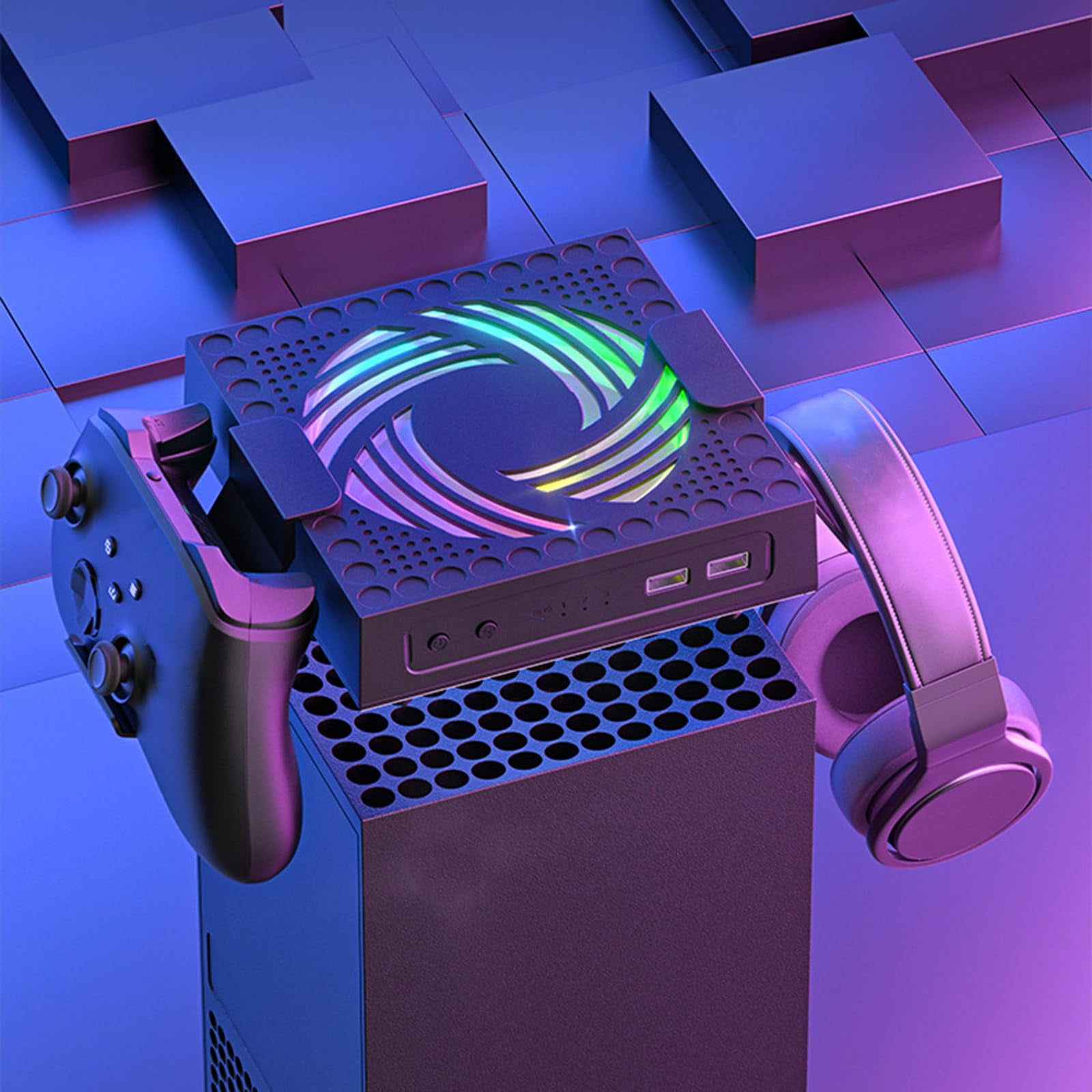 Cooling Fan, Intelligent Temperature Control, RGB Lighting Modes Fan ...