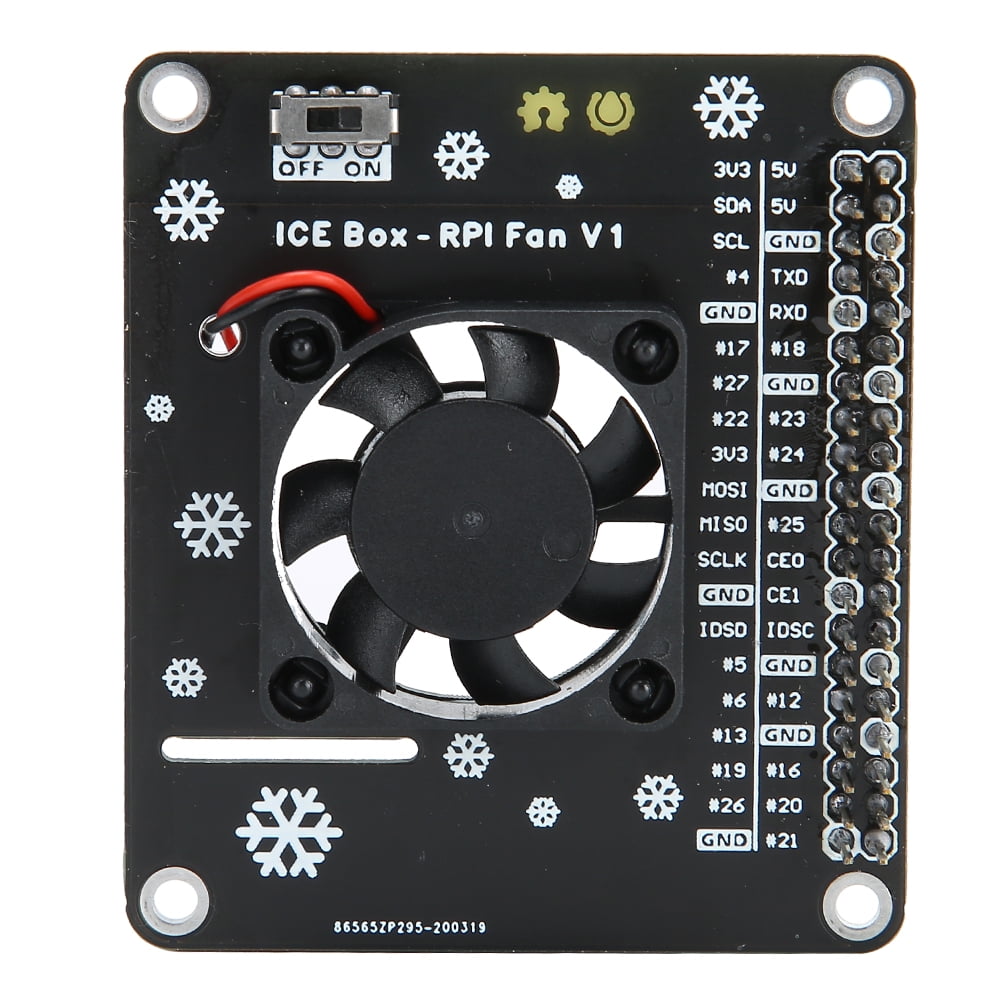 Cooling Fan LED Light Computer Accessory for Raspberry Pi 4B / 3B GPIO ...