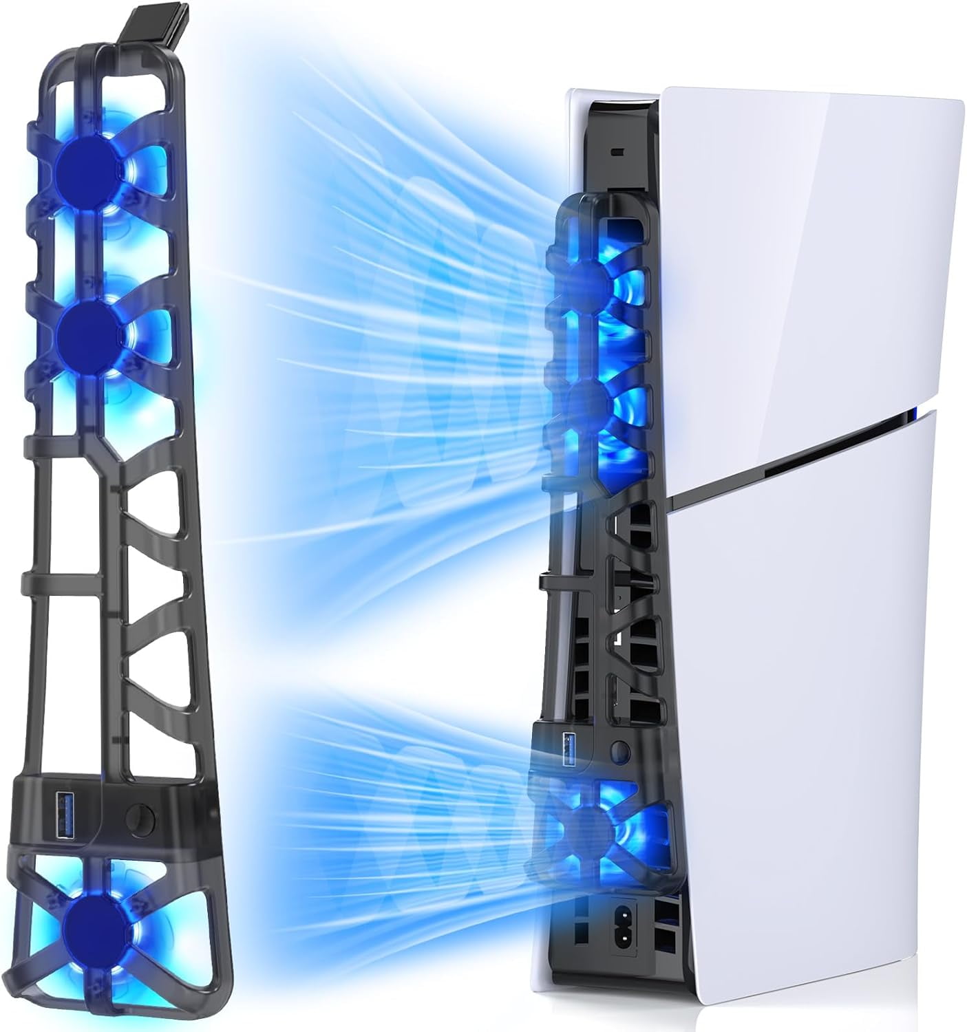 Cooling Fan for PS5 Slim Console, Quiet Cooling System with Memory ...