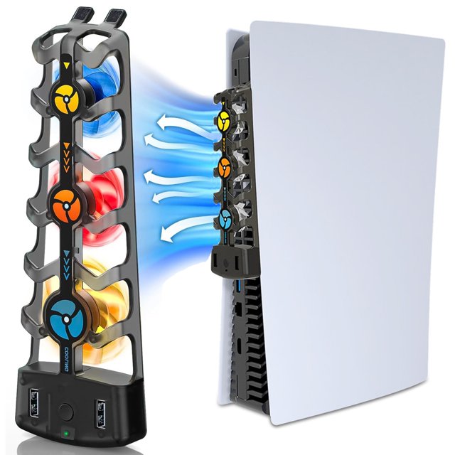 Cooling Fan for PlayStation 5 with 3 Adjustable Speed Silent Cooling ...