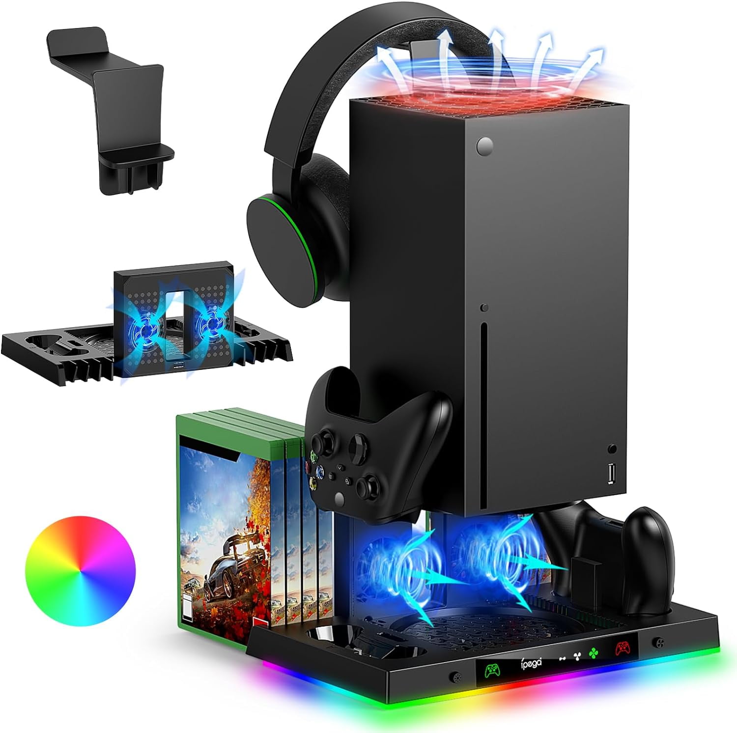 Cooling Fan Stand&Charging Station for Xbox Series X Console&Controller ...